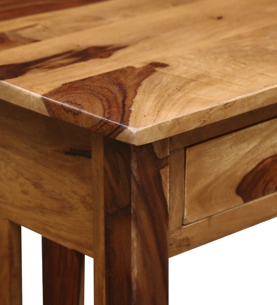 Buy Abbey Solid Wood Writing Table in Rustic Teak Finish By Woodsworth ...