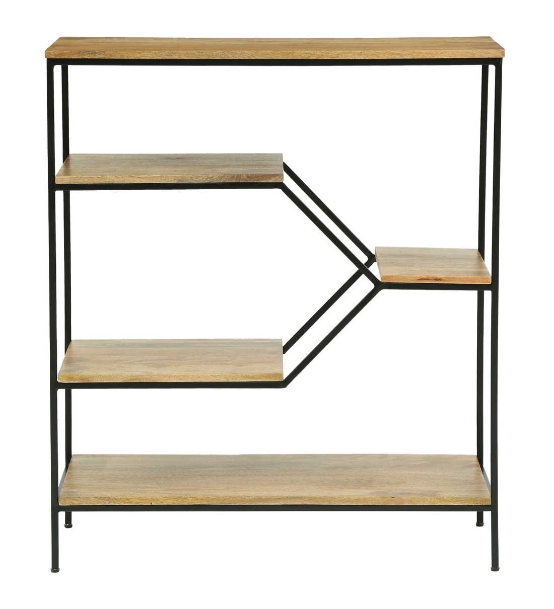 Buy Abrax Metal Book Shelf In Black Finish By Bohemiana Online ...