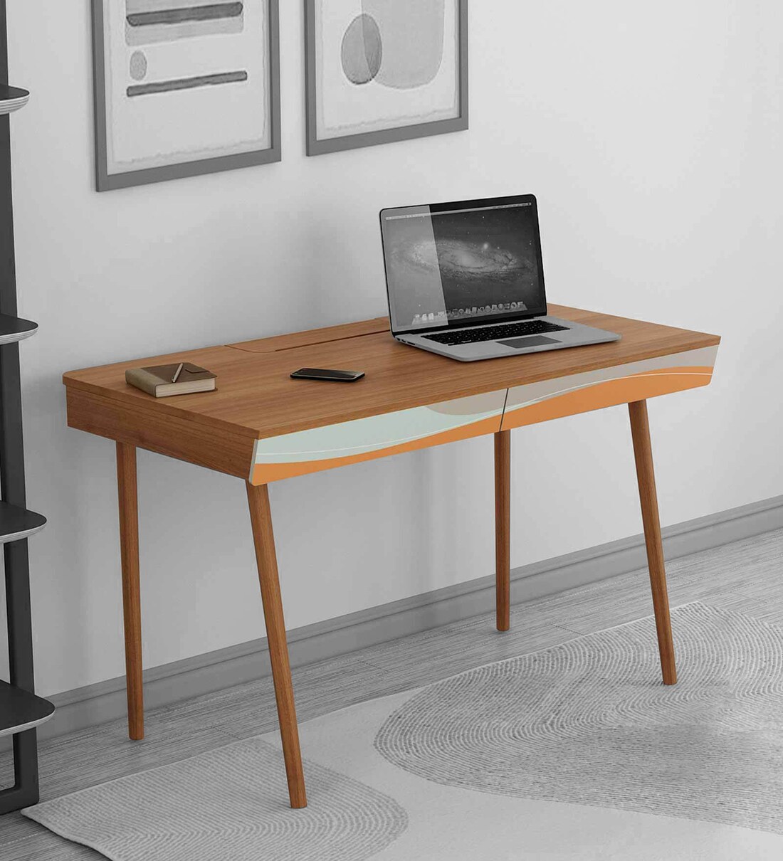Buy Abstract Energy Study Tablein Light Walnut Finish by Prava Online ...