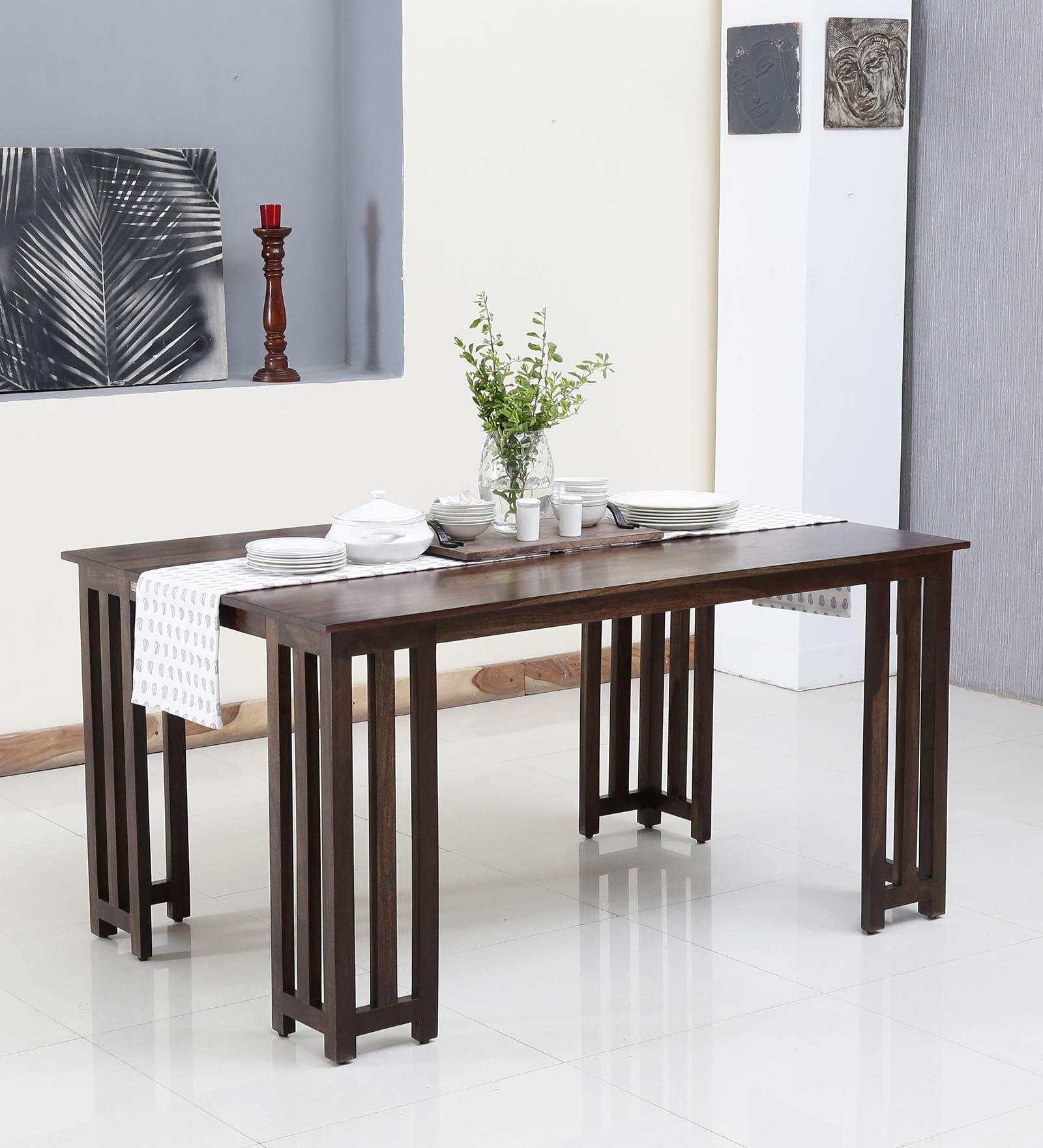 Buy Abbey Sheesham Wood 6 Seater Dining Table in Warm Chestnut Finish ...