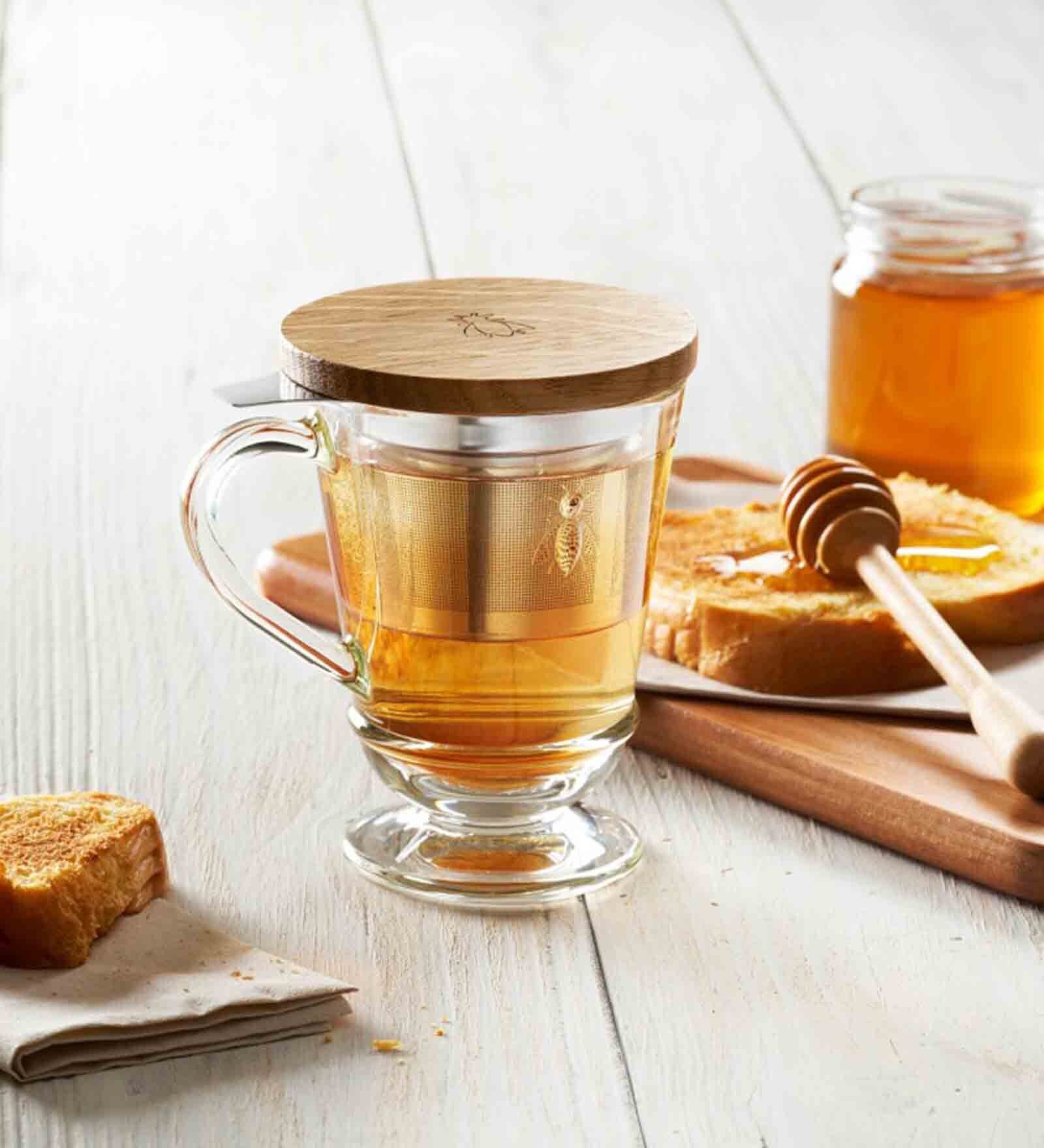 Buy Abeille Transparent Glass Tea Infuser Coffee Mug at 100% OFF by La ...