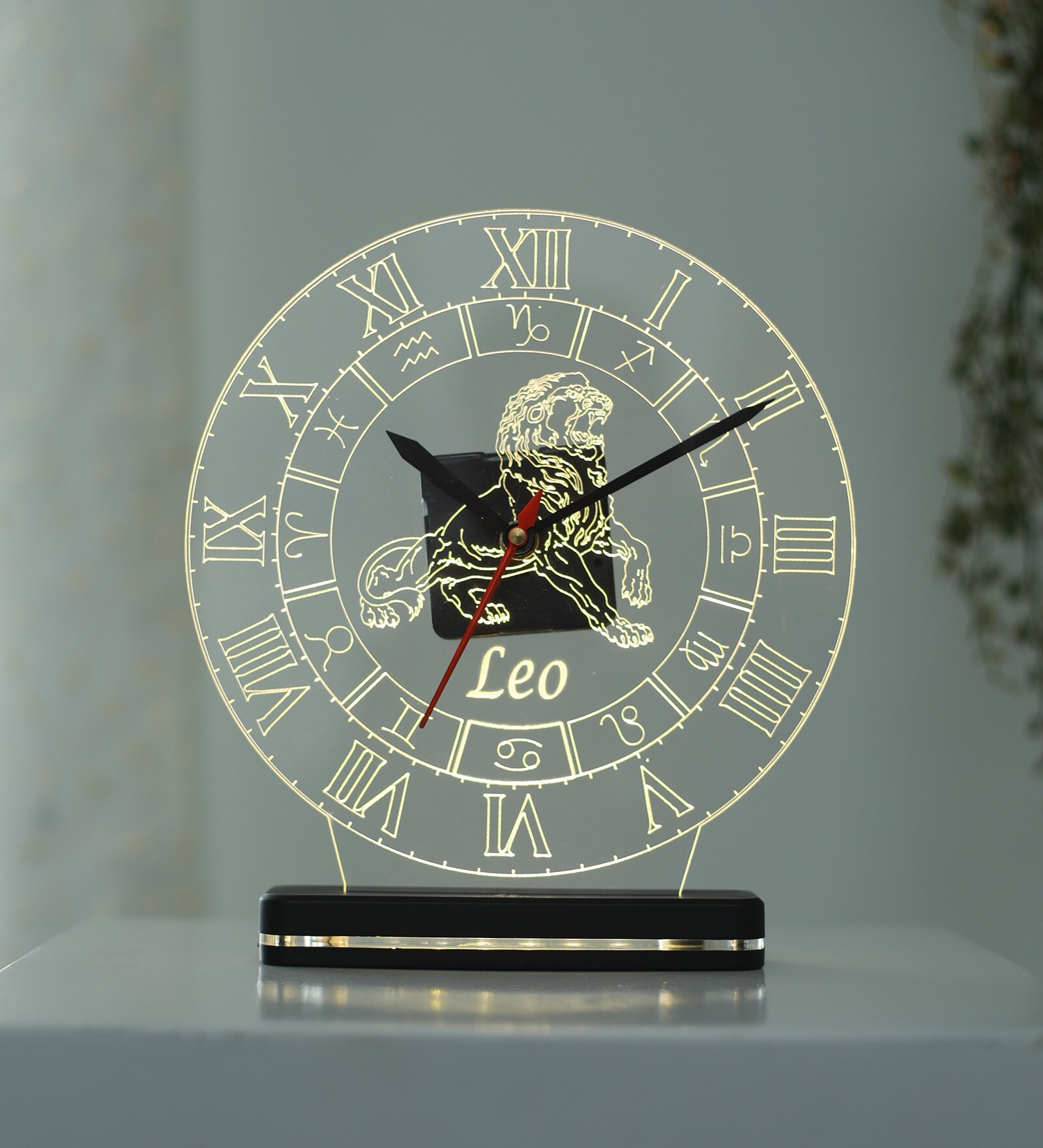 Buy Leo Transparent Plastic Table Clock With LED Lights at 42% OFF by ...