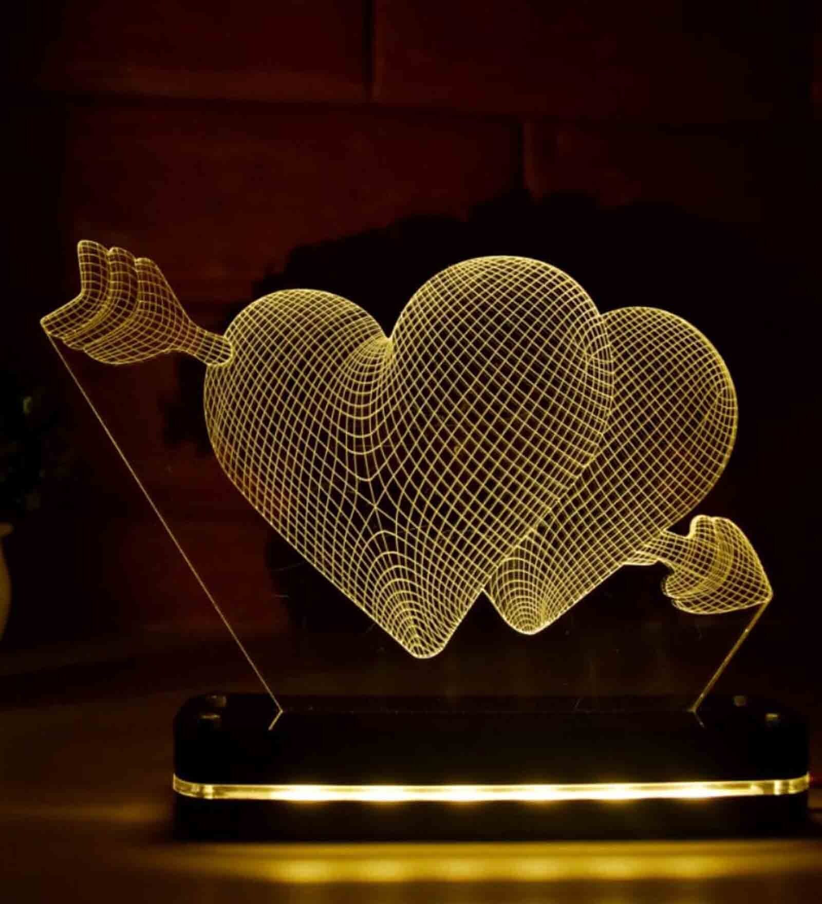 Buy ABS Plastic Og Heart With Arrow Table LED Lights at 23% OFF by LIT ...