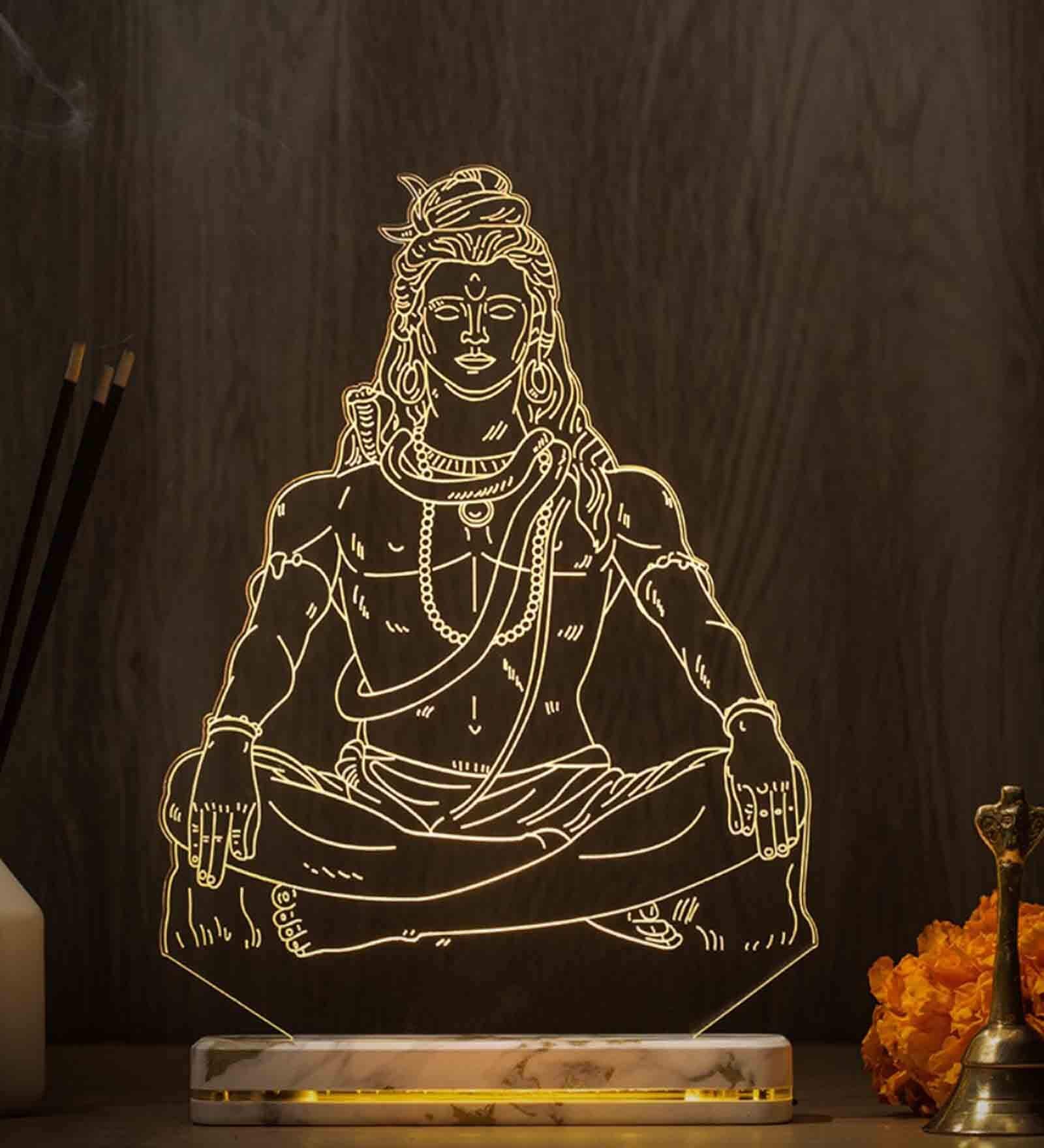 Buy ABS Plastic Shiva Table LED Lights at 30% OFF by LIT Lamps | Pepperfry