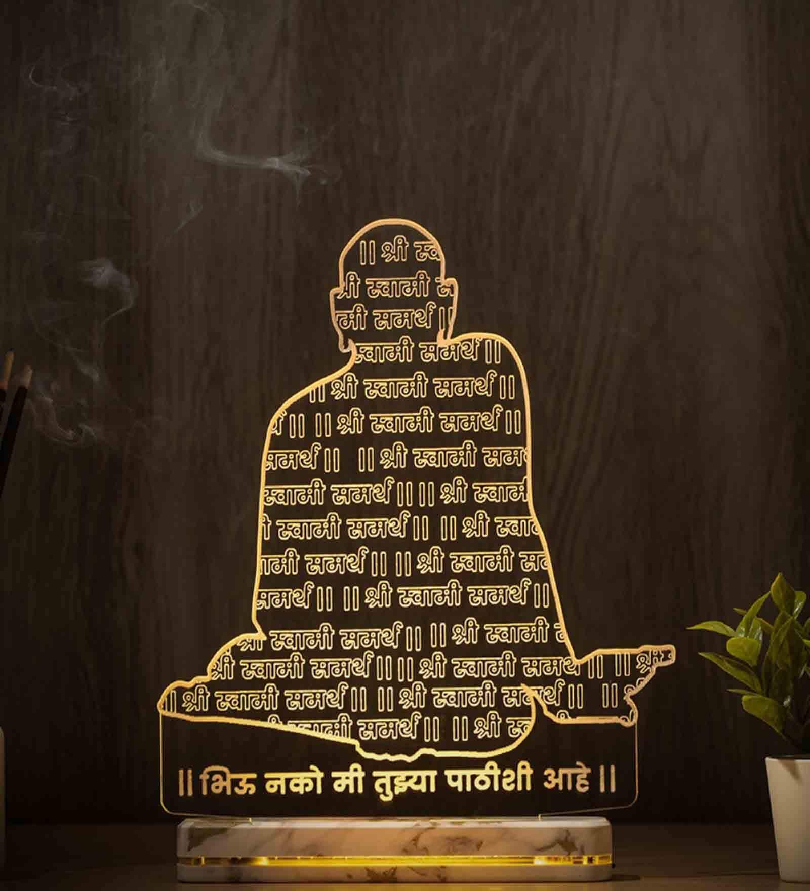 Buy ABS Plastic Shree Swami Samartha Table LED Lights at 23% OFF by LIT ...