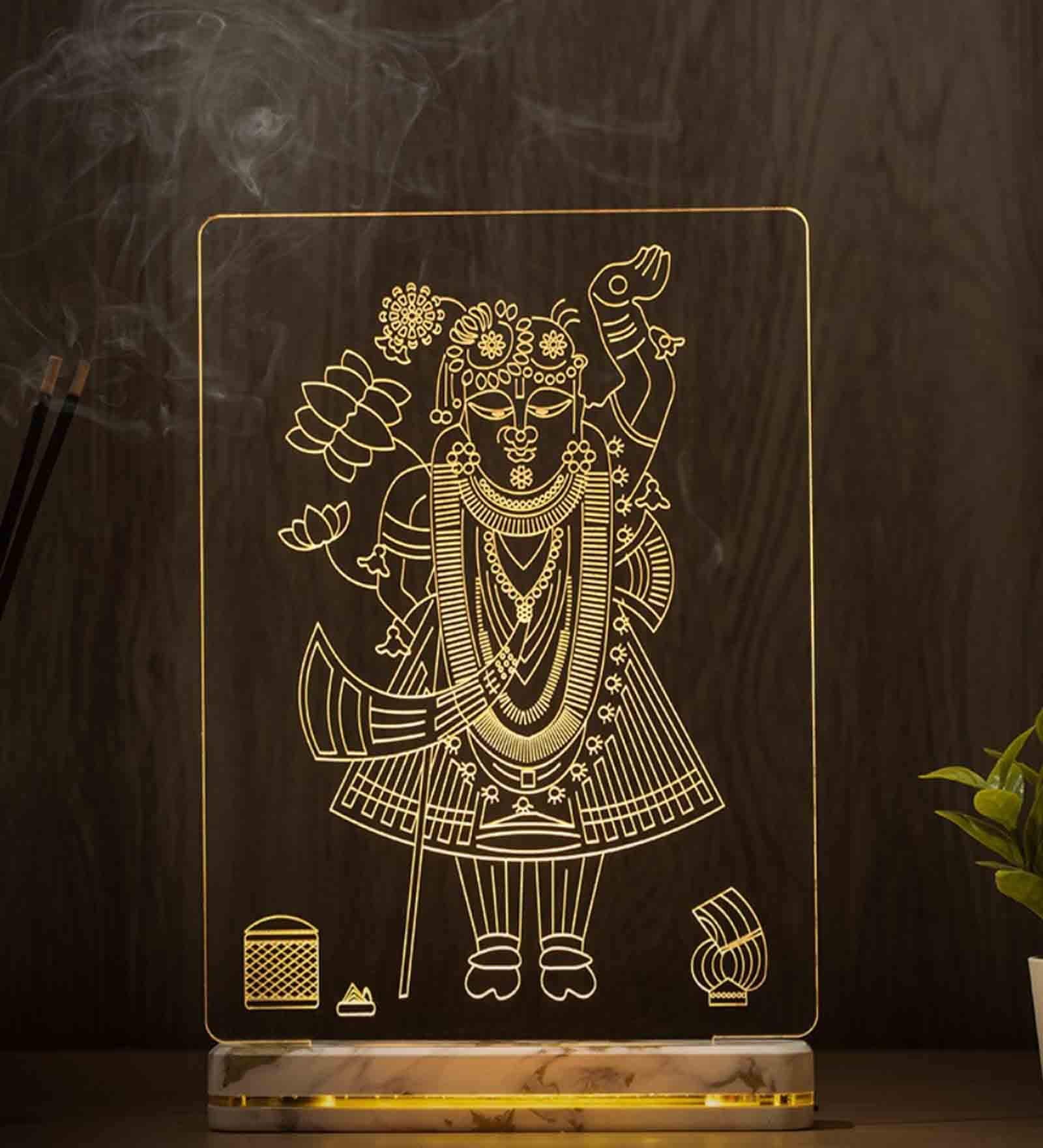 Buy ABS Plastic Shreenathji /Krishna Table LED Lights at 23% OFF by LIT ...