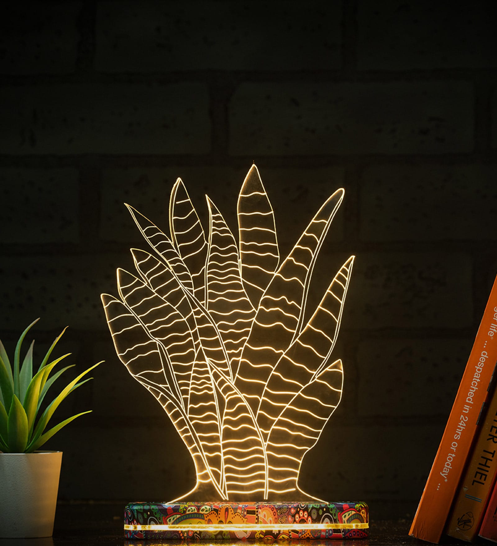Buy ABS Plastic Snake Plant 3D Table Lamps at 27% OFF by LIT Lamps ...