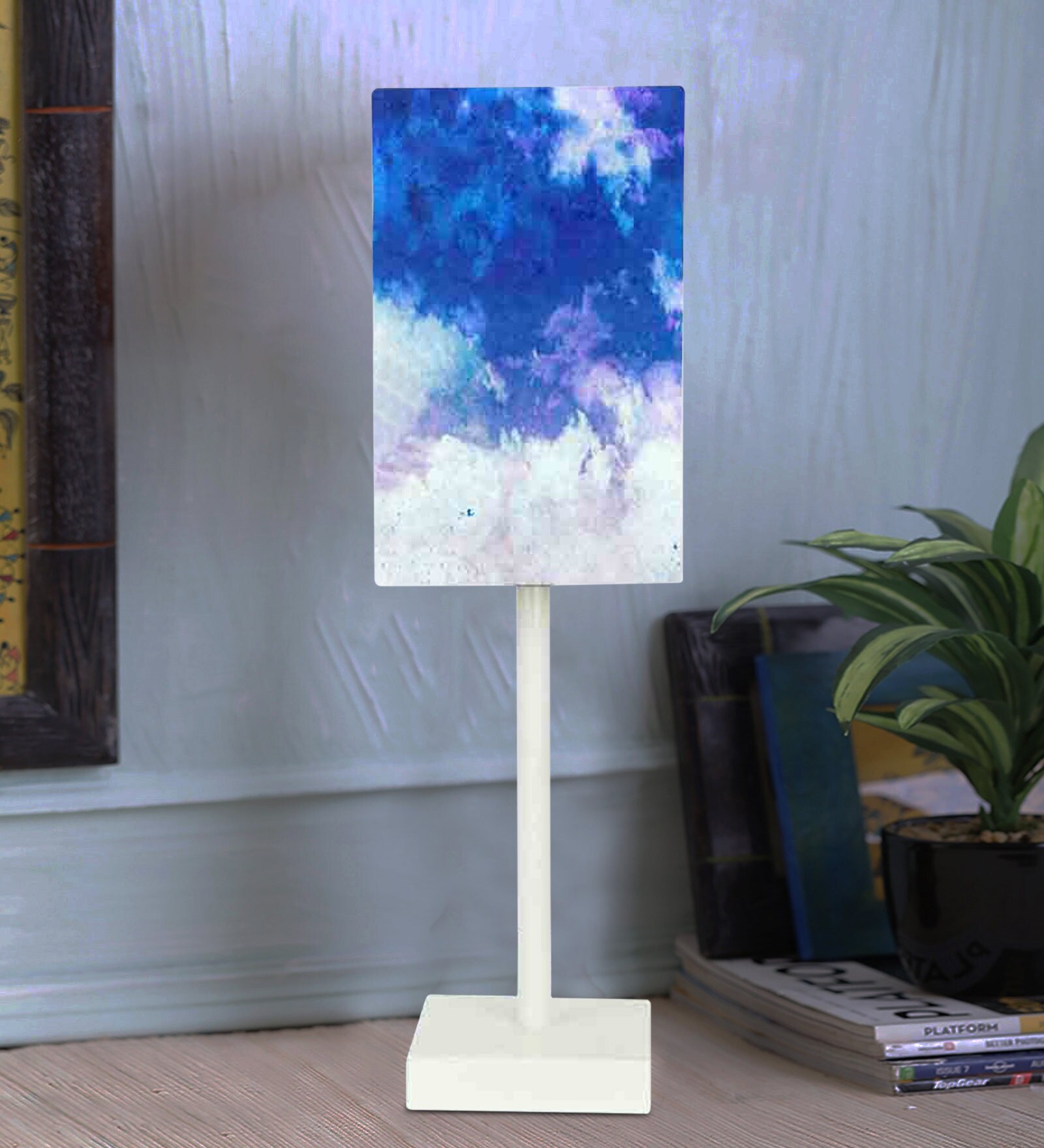 Buy Blue Paper Shade Table Lamp with Metal Base by Nutcase at 25% OFF ...
