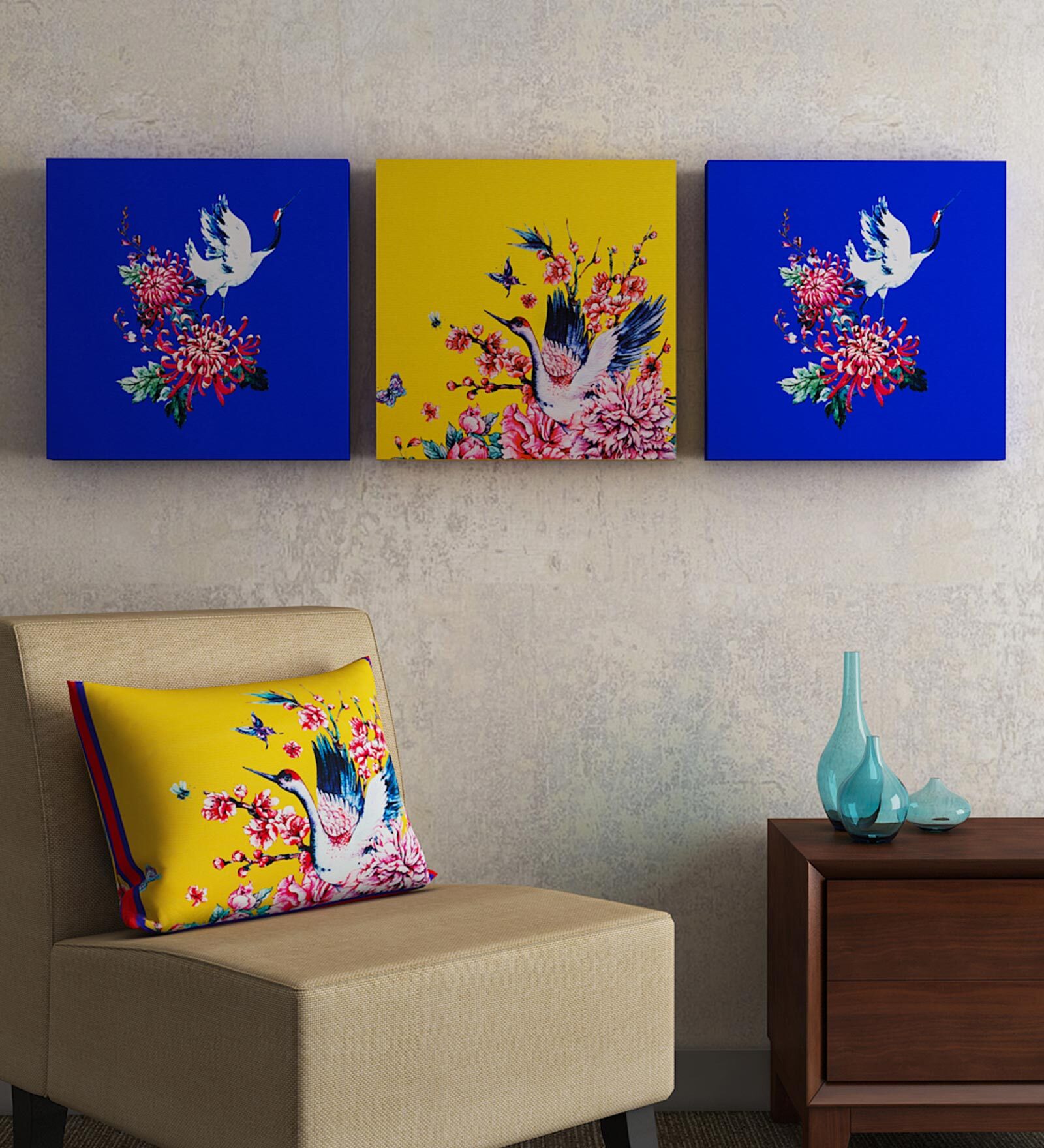 Buy Abstract Blue MDF Wood Framed Wall Art at 70% OFF by SEJ By Nisha ...