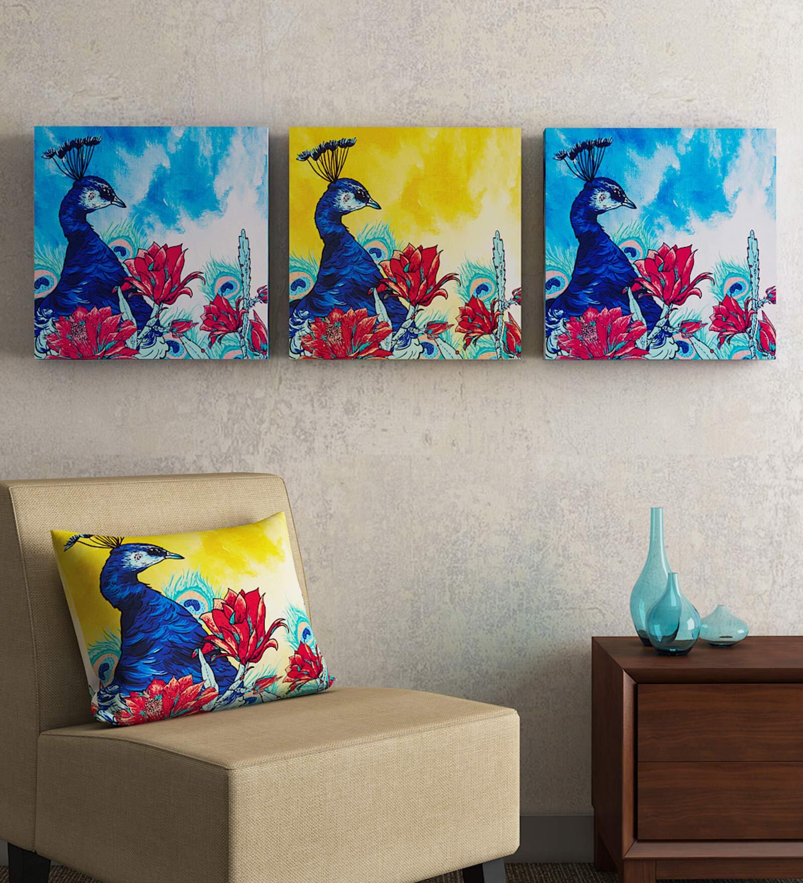 Buy Abstract Blue MDF Wood Framed Wall Art at 70% OFF by SEJ By Nisha ...