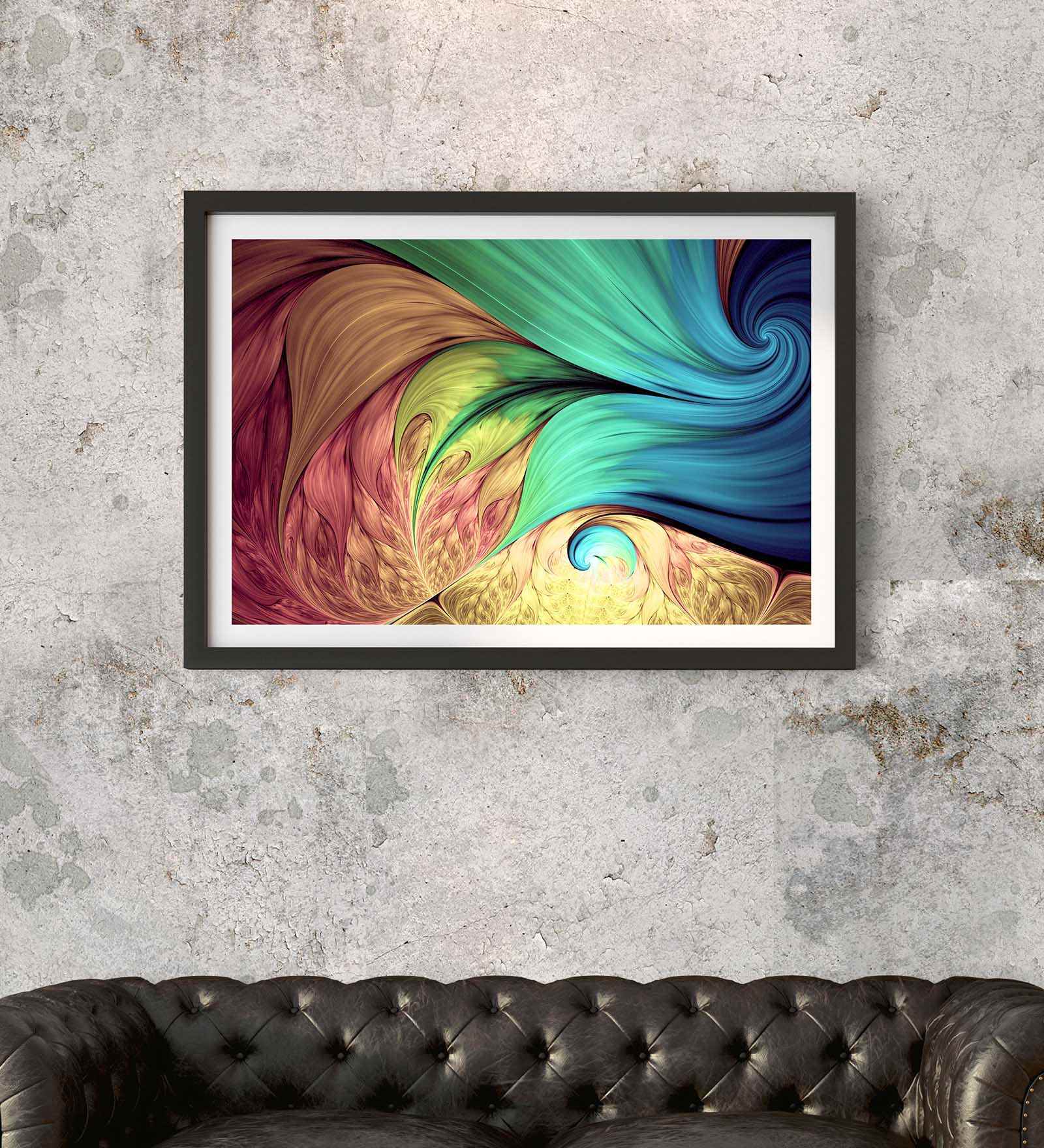 Buy Abstract Unframed Mysterious Psychedelic Relaxation Premium Canvas ...