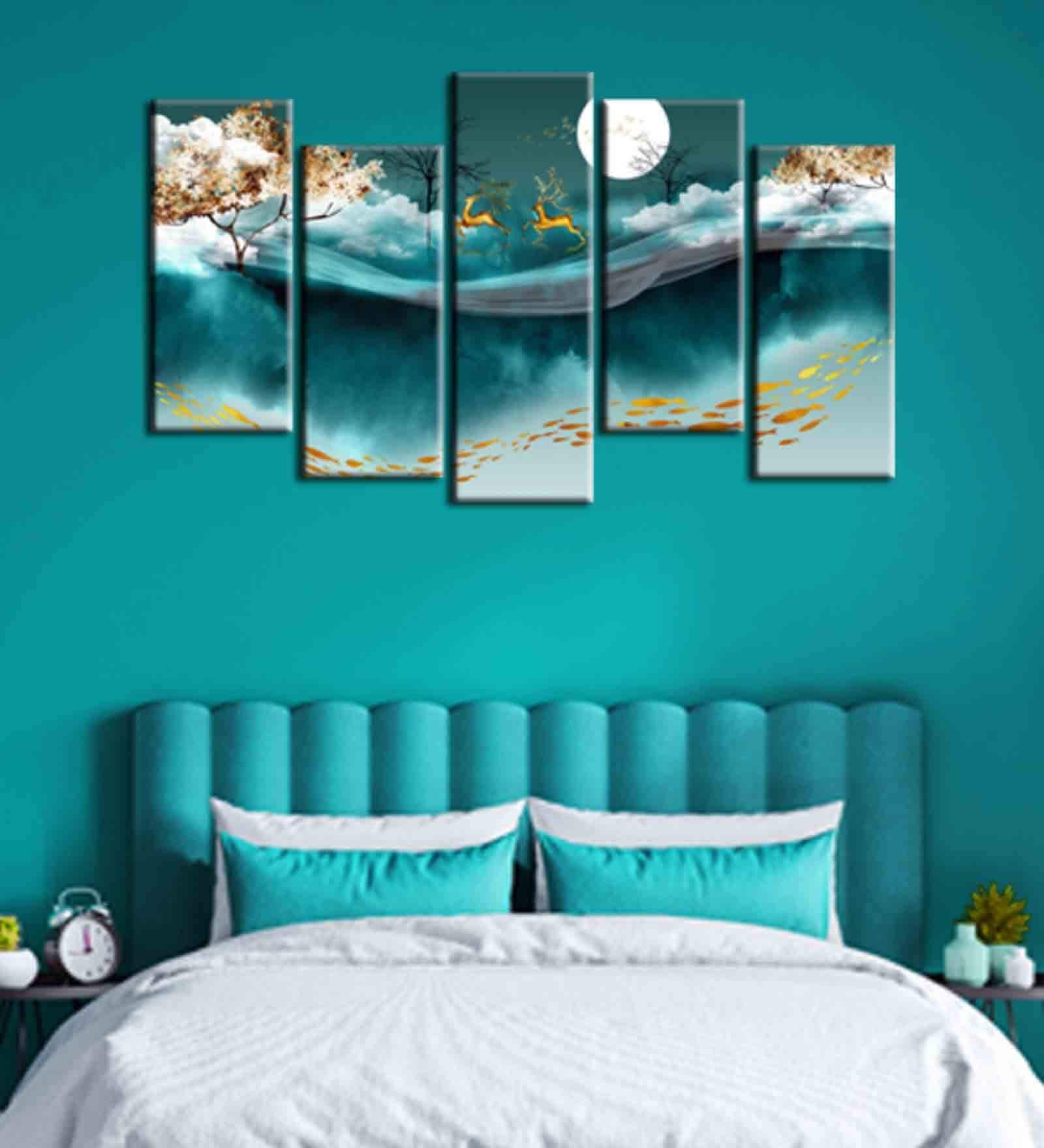 Buy Abstract Wall Mdf Art Panels Set of 5 Frames at 31% OFF by ...