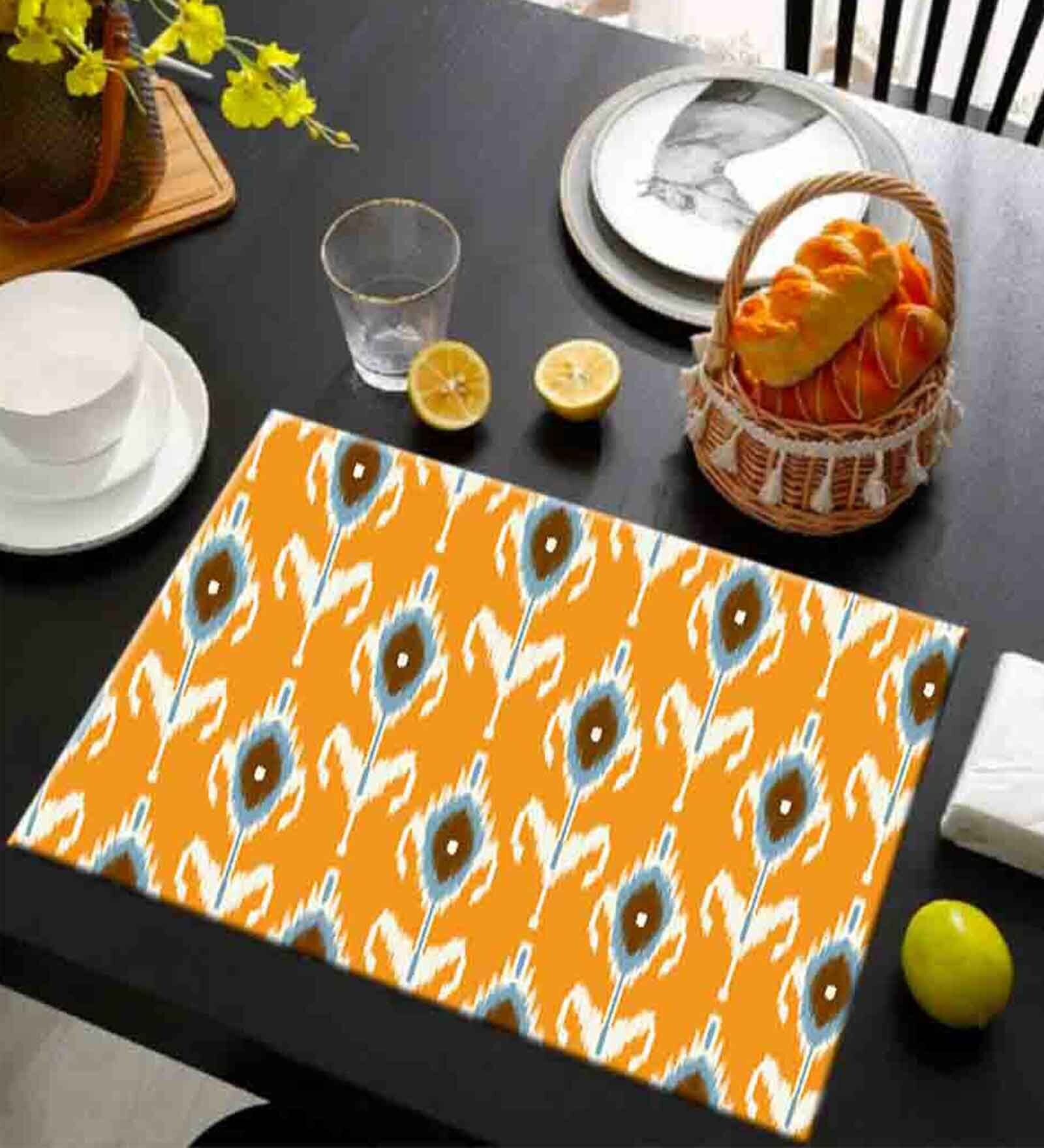 Buy Abstract Yellow (12 x 17.5) Cotton (Set of 6) Placemats at 47% OFF ...