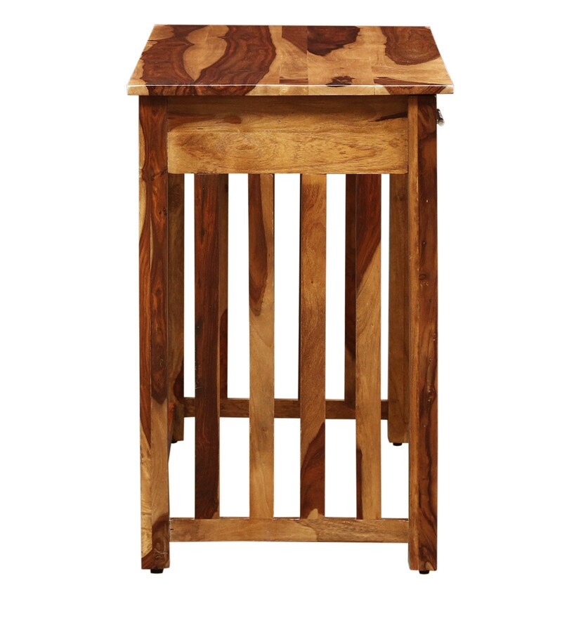 Buy Abbey Solid Wood Writing Table in Rustic Teak Finish By Woodsworth ...