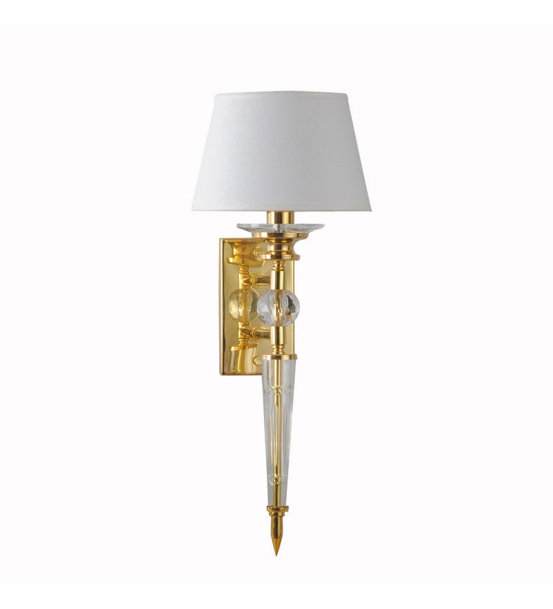 Buy Aberdeenshire Brass Gold Glass Wall Light by Kapoor E Illuminations ...