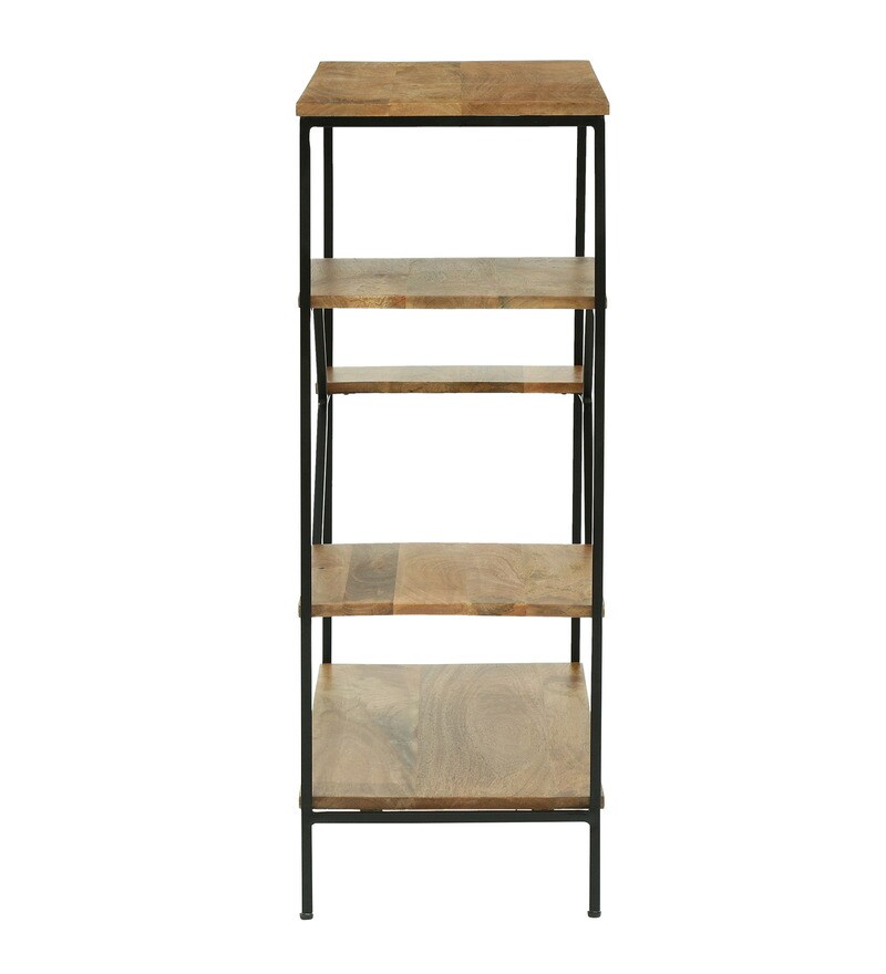 Buy Abrax Metal Book Shelf In Black Finish By Bohemiana Online ...