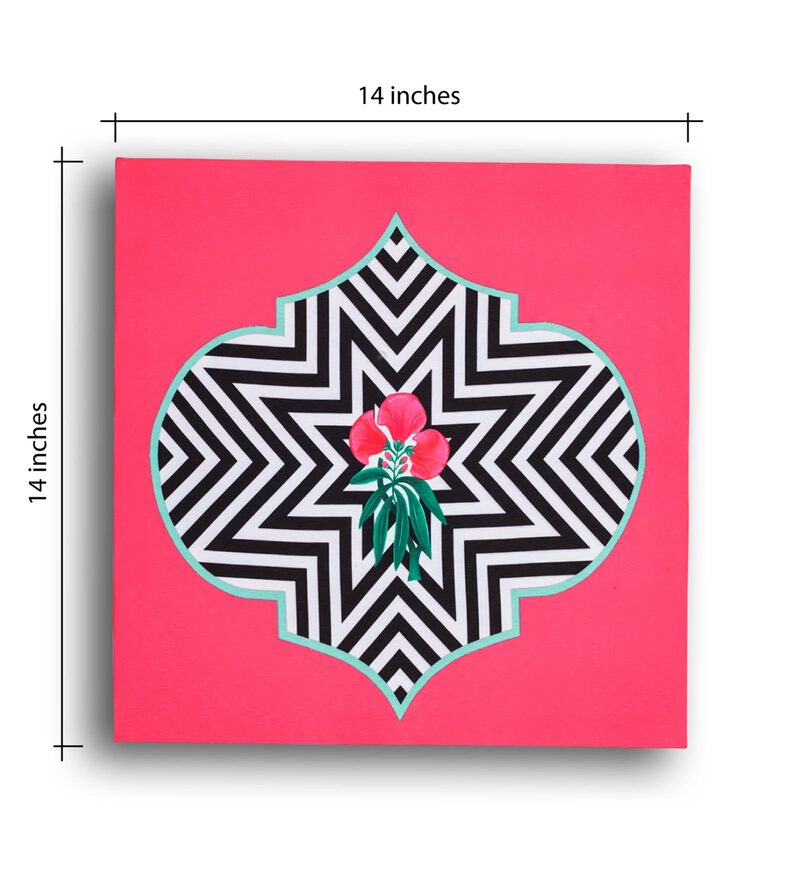 Buy Abstract Pink MDF Wood Framed Wall Art Online - Wooden Wall Art ...