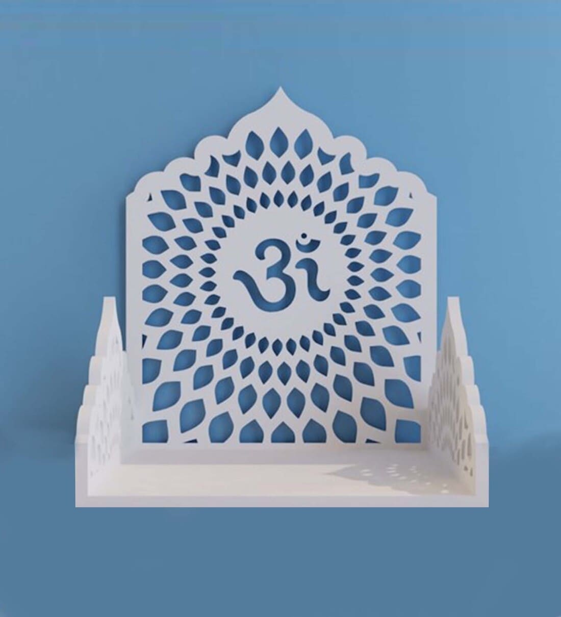 Buy Acrylic Pooja Shelf/Mandir In White By Design It Ezy Online - Pooja ...