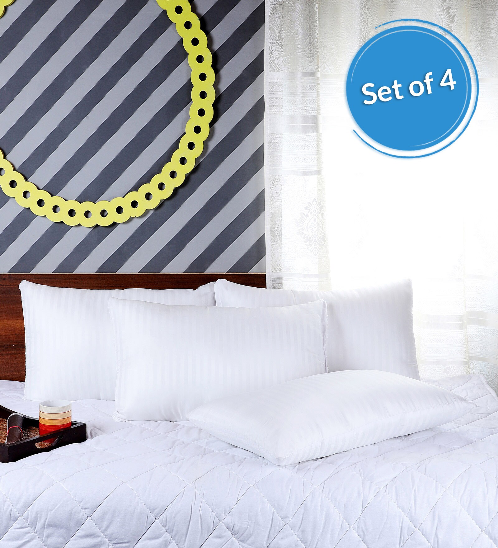 Buy Ace Microfiber 27 x 17 Inch Pillows (Set of 4) at 35% OFF by MFD ...