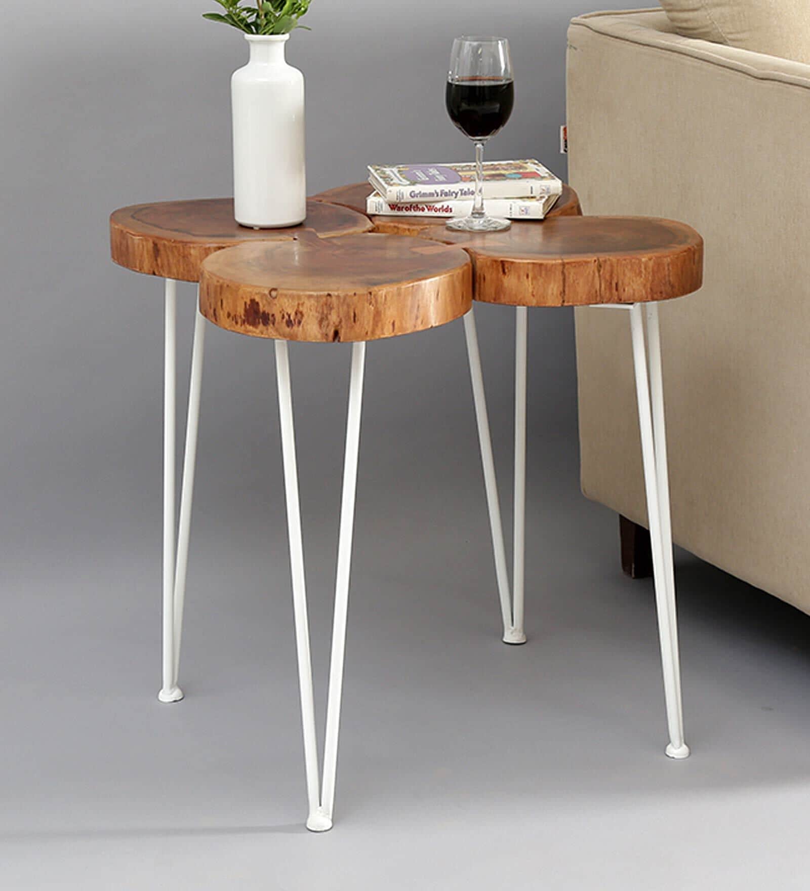 Buy Acosta Solid Wood End Table In Natural Acacia Finish at 5% OFF by ...