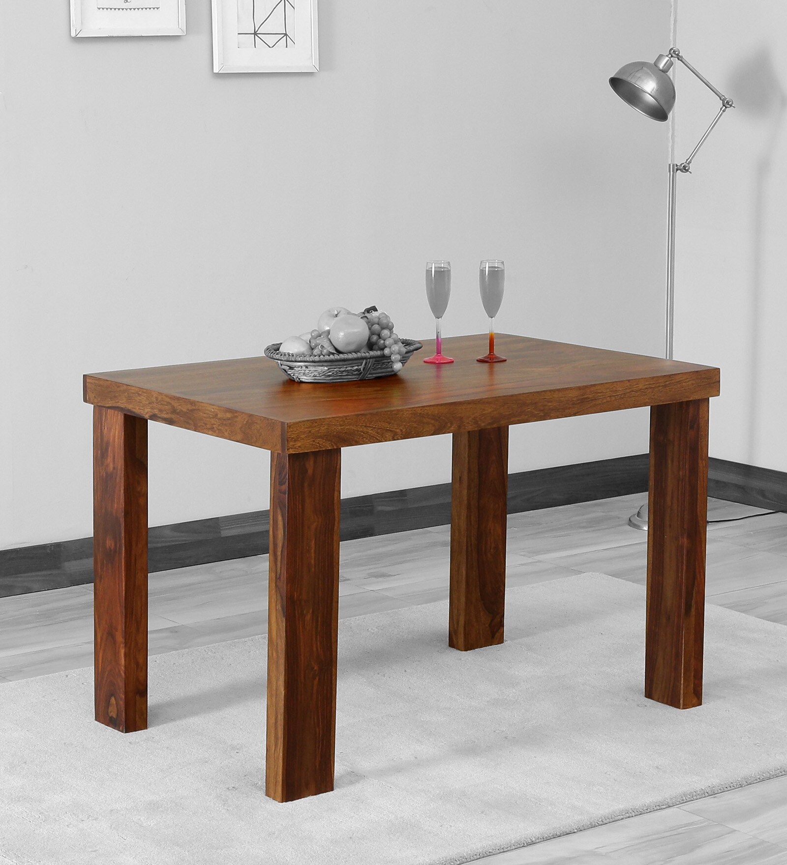 Buy Acropolis Sheesham Wood 4 Seater Dining Table In Provincial Teak Finish at 13% OFF by ...