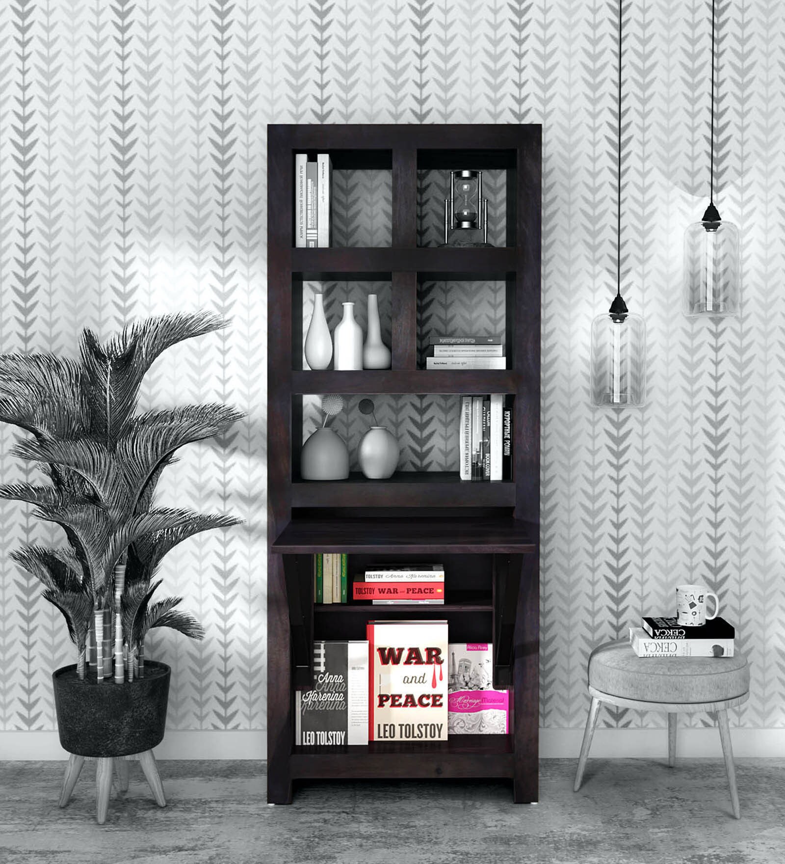 Buy Acropolis Sheesham Wood Hutch Desk in Warm Chestnut Finish at 17% ...