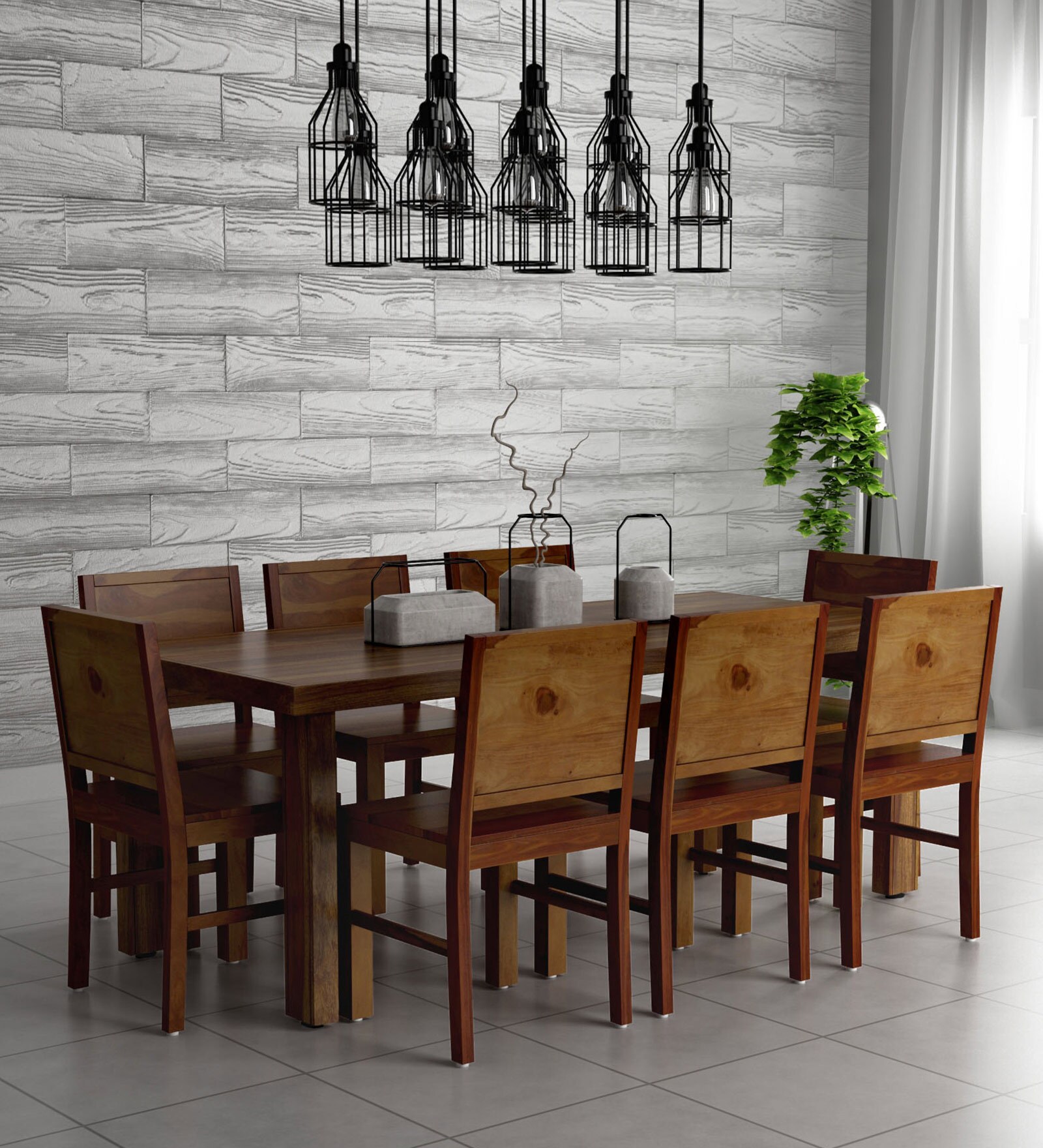 Buy Acropolis Sheesham Wood 8 Seater Dining Set In Provincial Teak at 24% OFF by Woodsworth from ...
