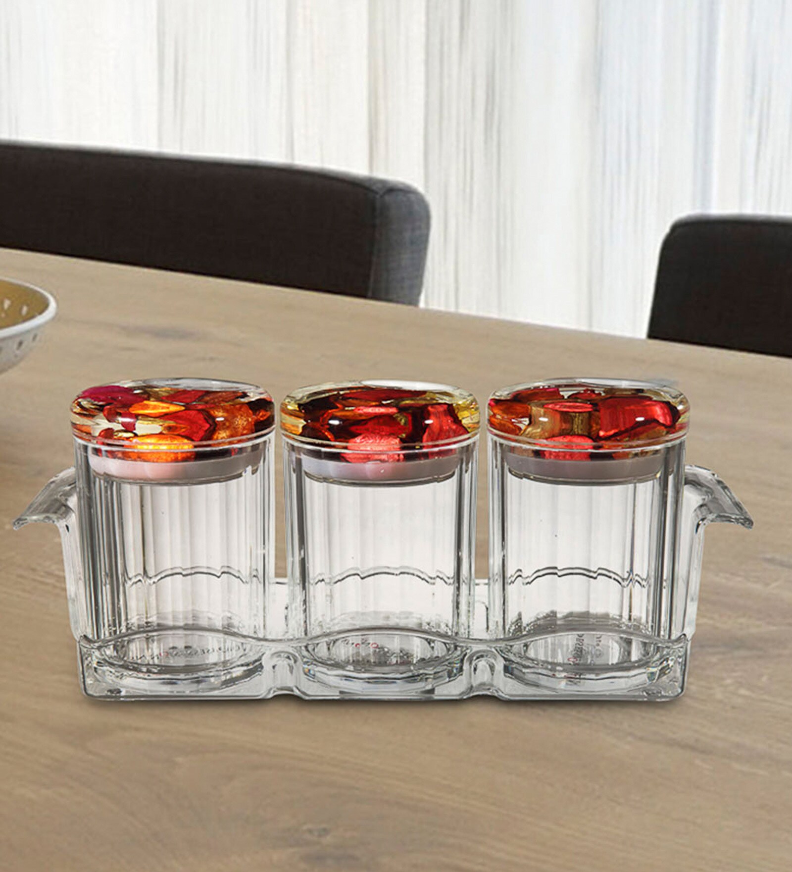 Buy 200 ML Acrylic Condiment Jar in Transparent by Obsessions Online ...