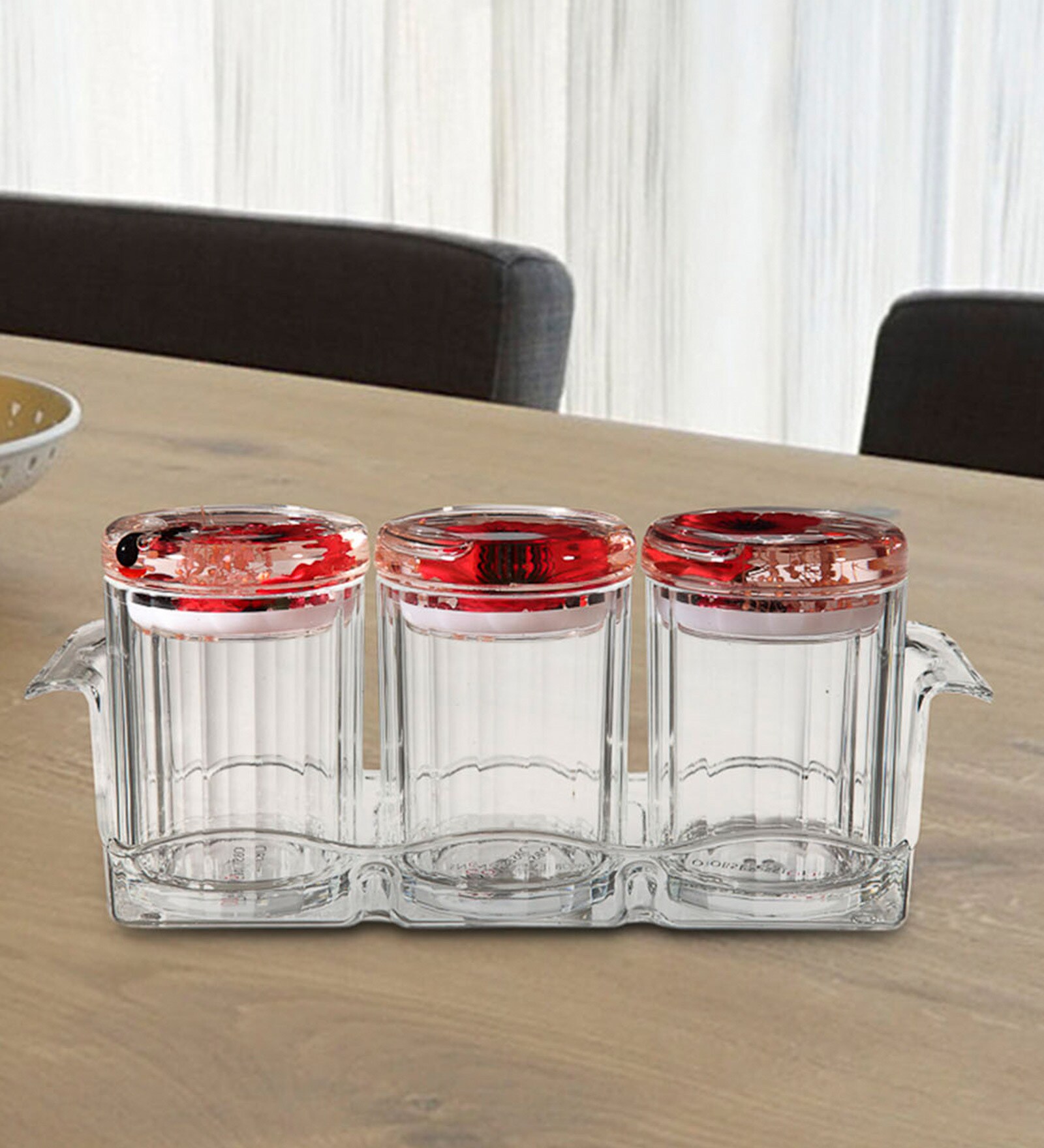 Buy 200 ML Acrylic Condiment Jar in Transparent by Obsessions Online ...