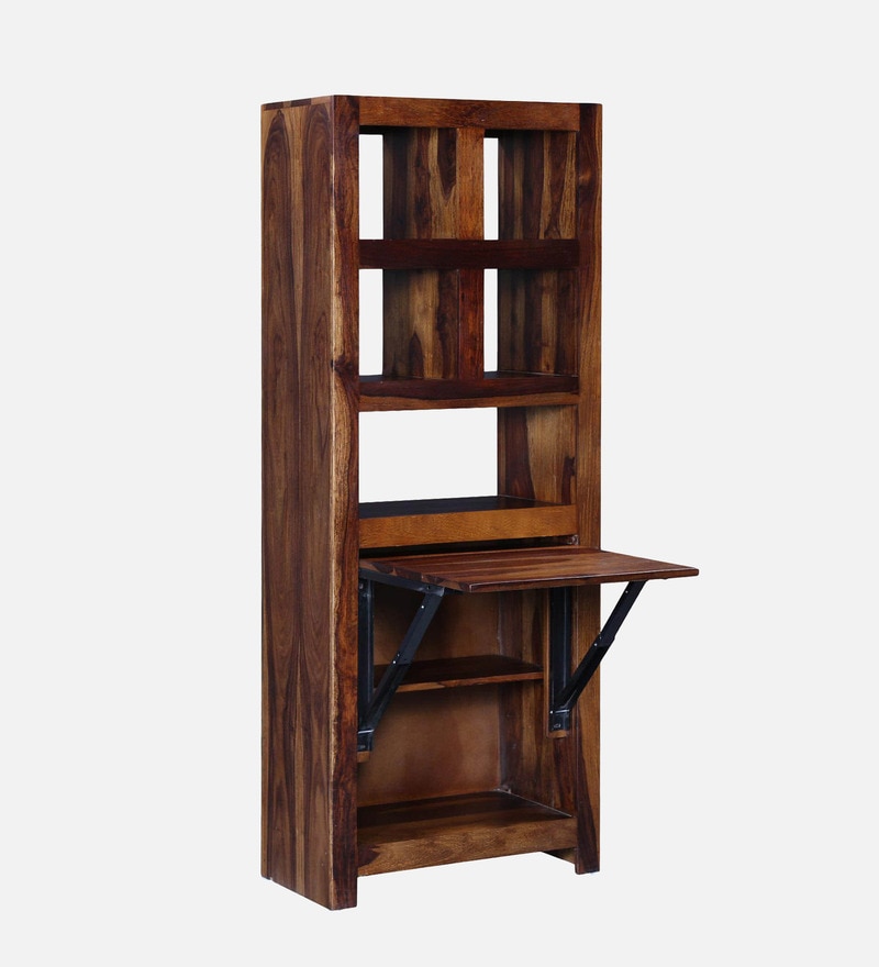 Buy Acropolis Sheesham Wood Hutch Desk in Provincial Teak Finish Online ...