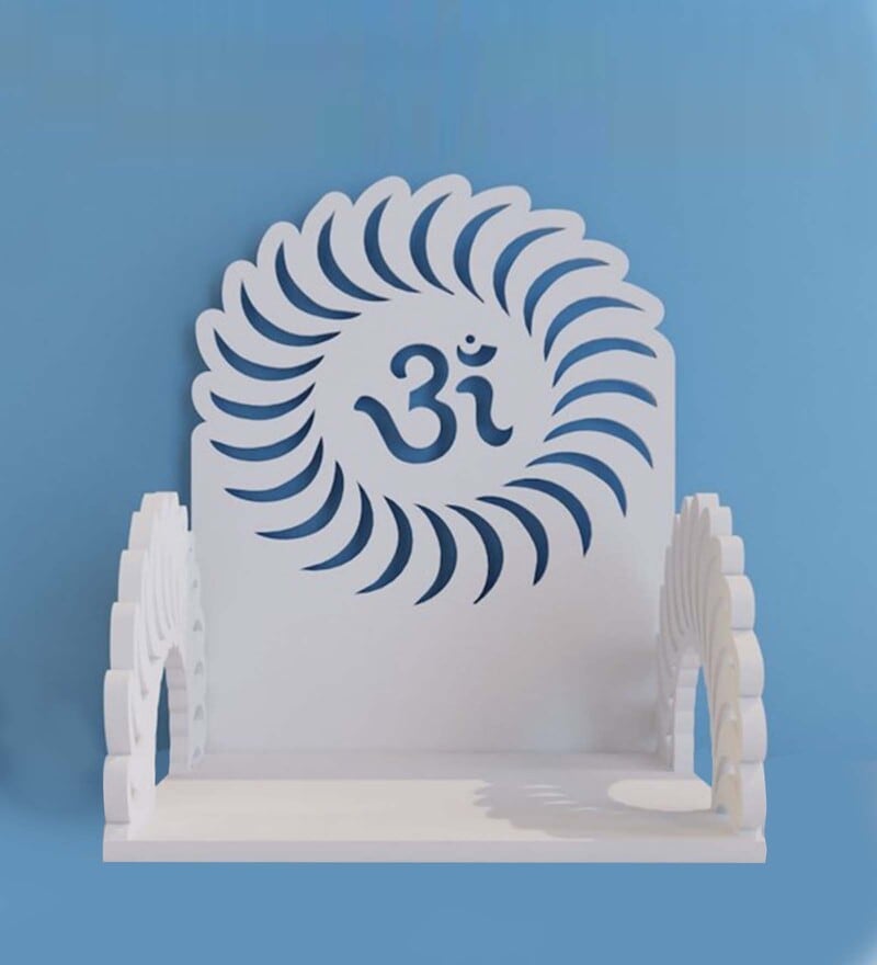 Buy Acrylic Pooja Shelf/Mandir In White By Design It Ezy Online - Pooja ...