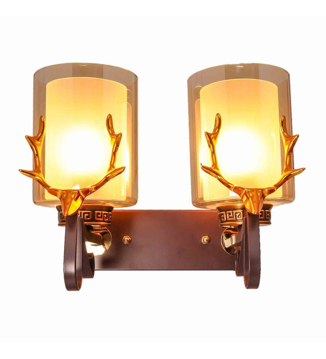 Buy Adalira Classic Amber Duo Wall Light by Kapoor E Illuminations ...