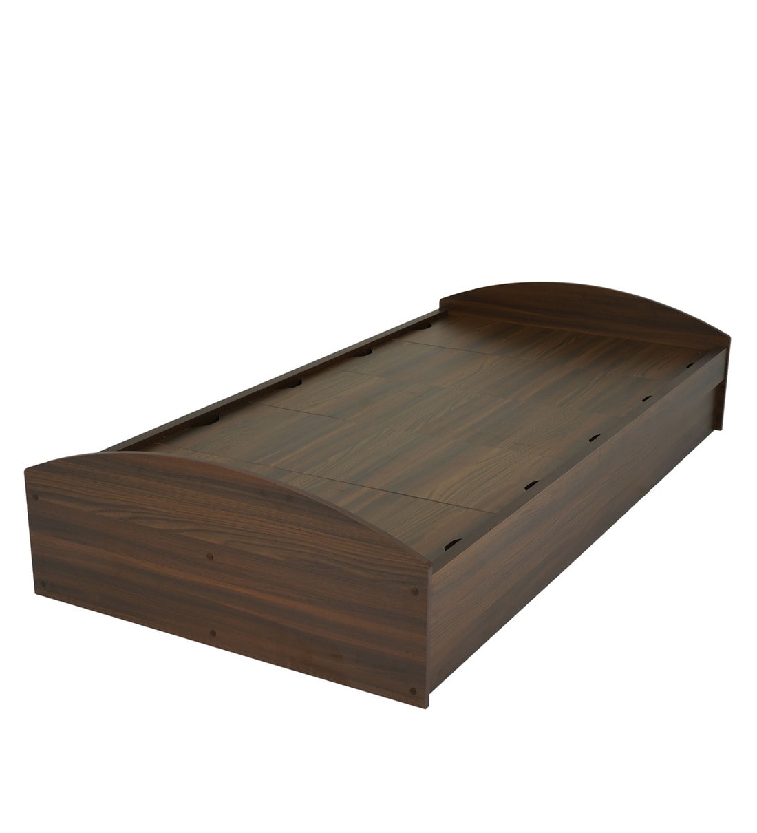 Buy Addison Single Bed in Classic Walnut Finish with Box Storage by ...