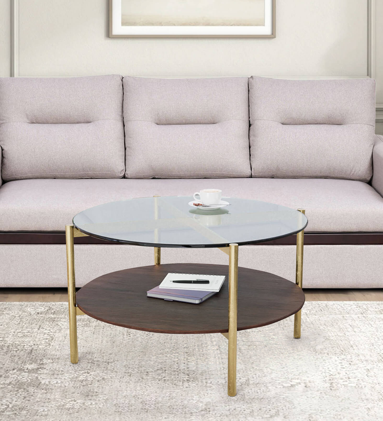 Buy Adira Coffee Table In Red Walnut Colour at 28% OFF by @home | Pepperfry