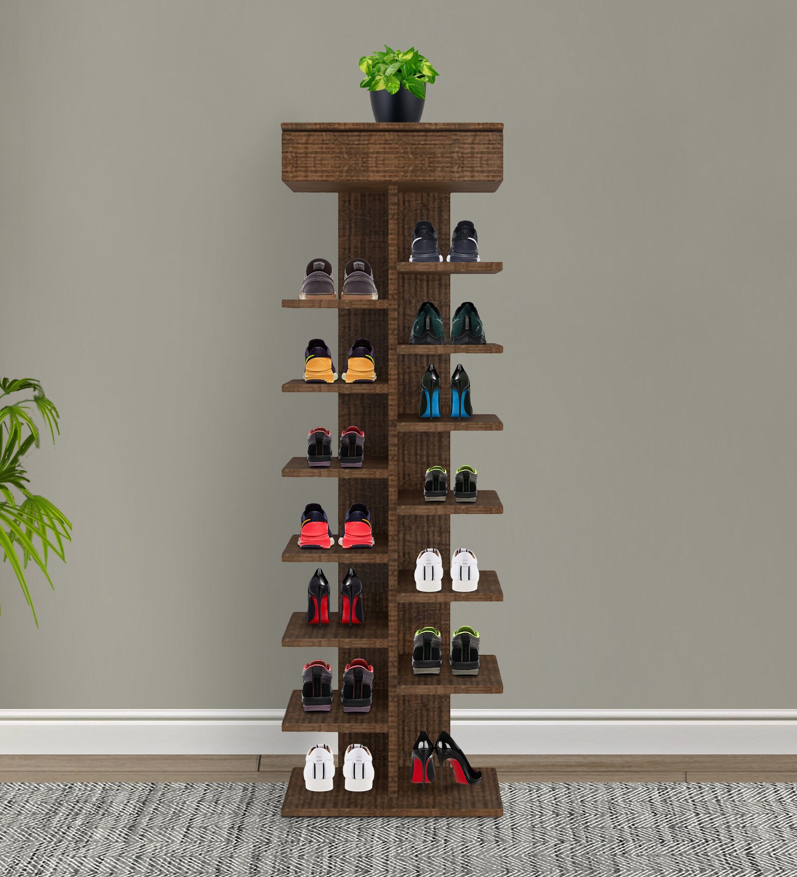 Buy Elanza Open Shoe Rack in Tawny Cambric Finish at 24% OFF by Adona ...