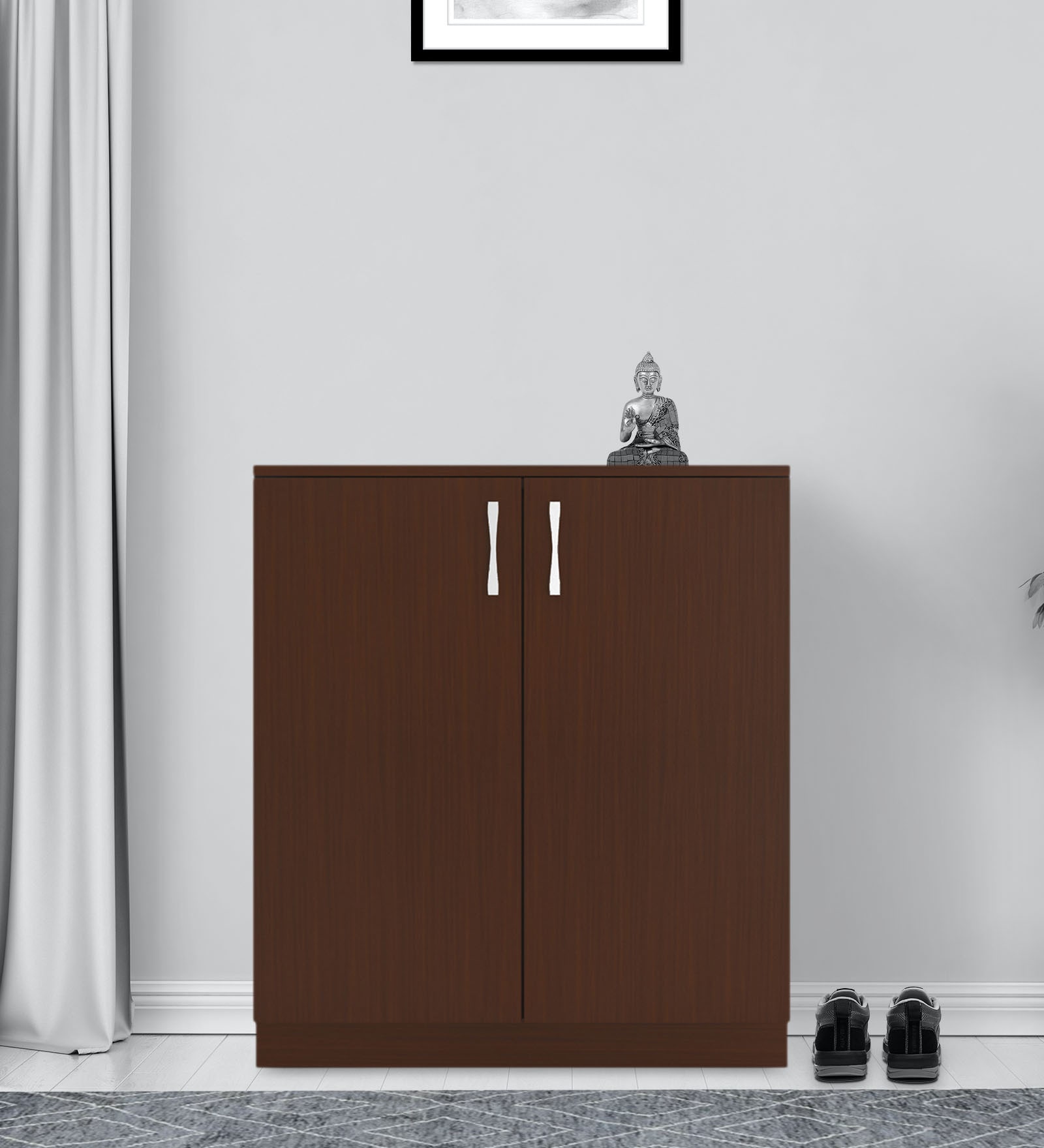 Buy Primera Shoe Cabinet with Ventilated Shelves in Terra Sienna Finish ...