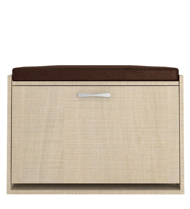 Buy Acacia Pull-down Shoe Rack with Cushioned Seating in Bronze Cambric ...