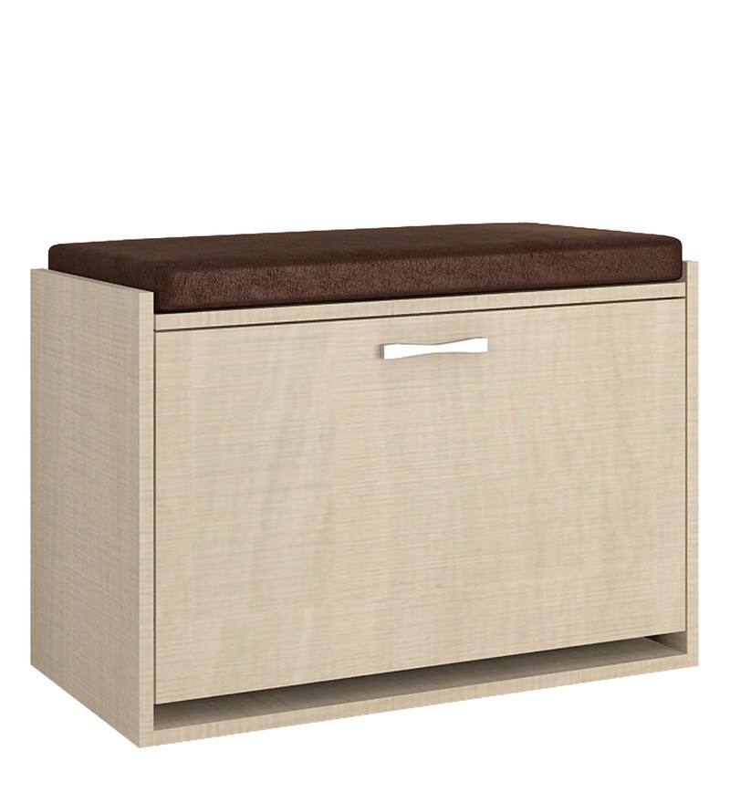 Buy Acacia Pull-down Shoe Rack with Cushioned Seating in Bronze Cambric ...