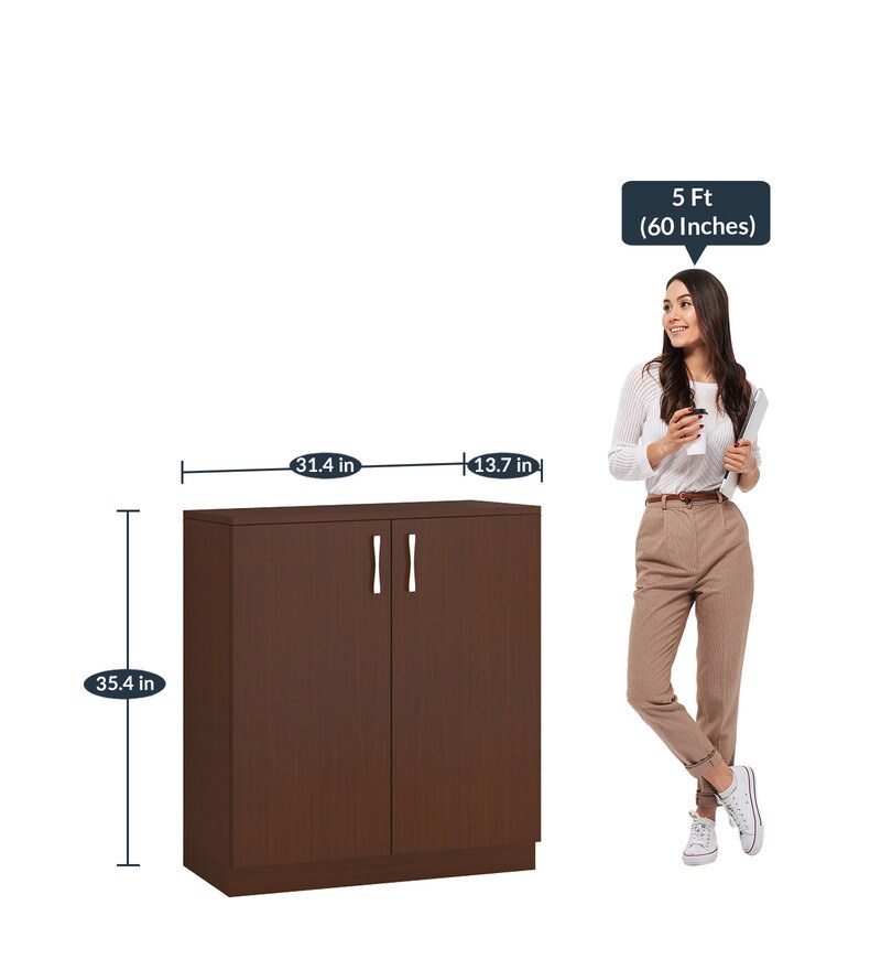 Buy Primera Shoe Cabinet with Ventilated Shelves in Terra Sienna Finish ...