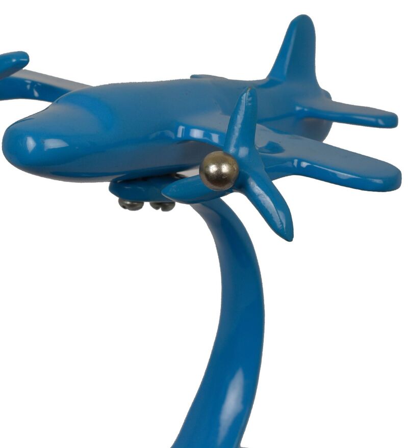 Buy Aeroplane Blue Aluminium Showpiece by Citilites Online - Transport ...