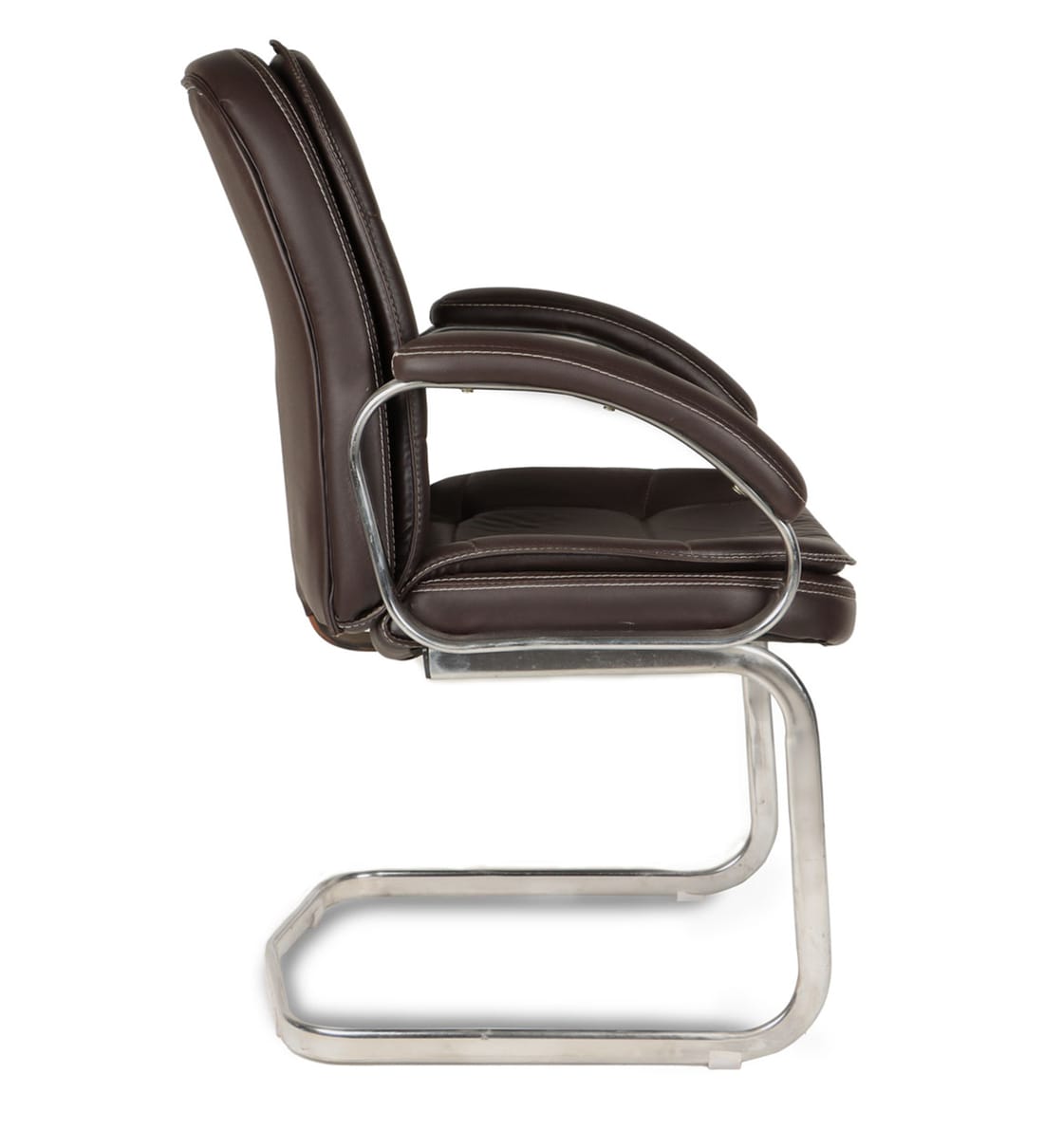 Buy Affinity Cantilever Chair in Dark Brown Colour by DZYN Furnitures ...
