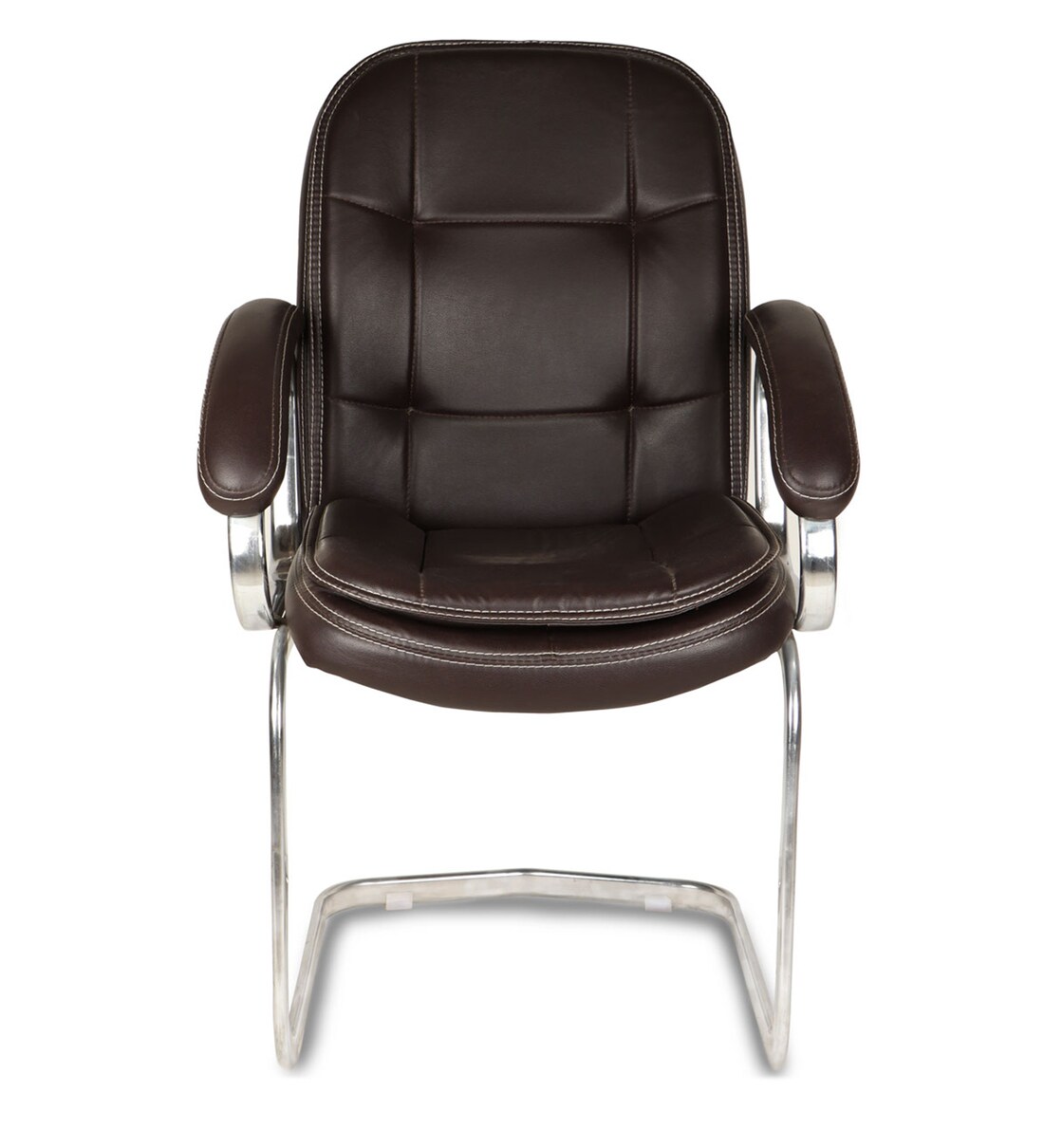 Buy Affinity Cantilever Chair in Dark Brown Colour by DZYN Furnitures ...