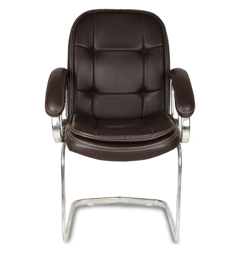Buy Affinity Cantilever Chair in Dark Brown Colour by DZYN Furnitures ...