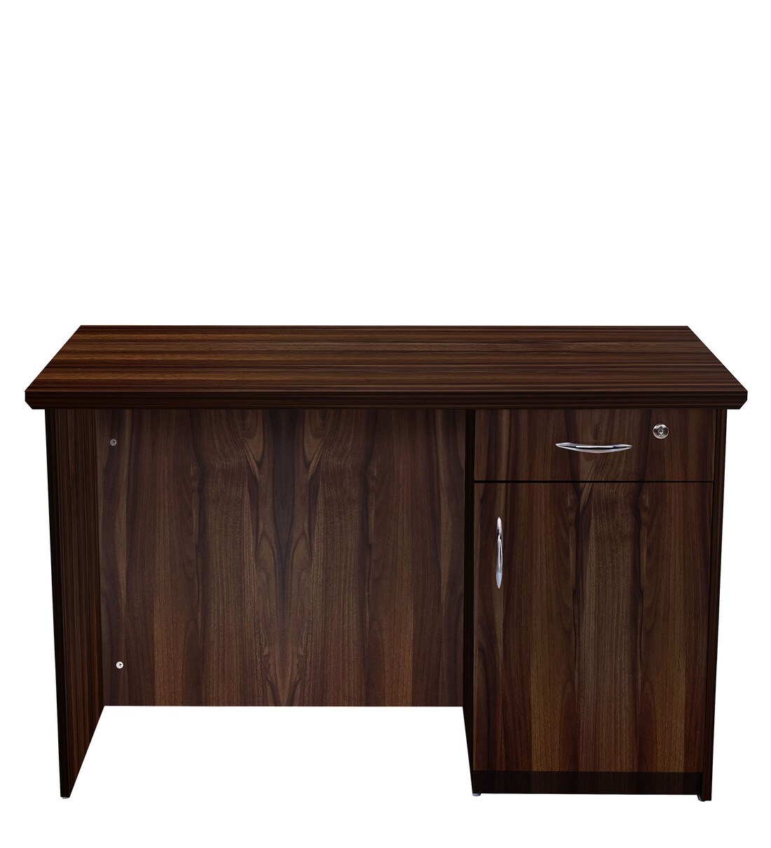 Buy Agate Office Table in Dark Walnut Finish by fullstock Online - Work ...