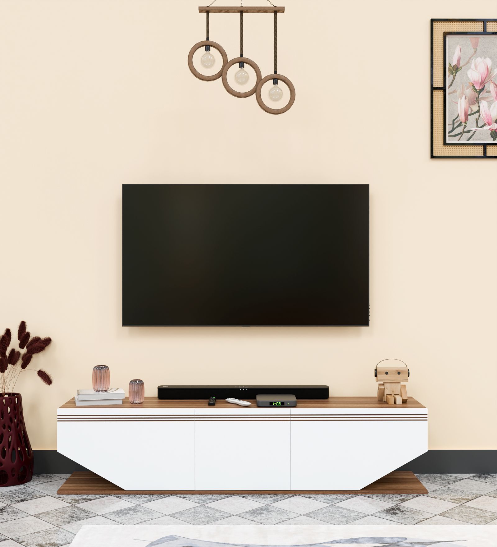 Buy Agarita TV Unit In Noce Lyon & White Finish at 40% OFF by Mintwud ...