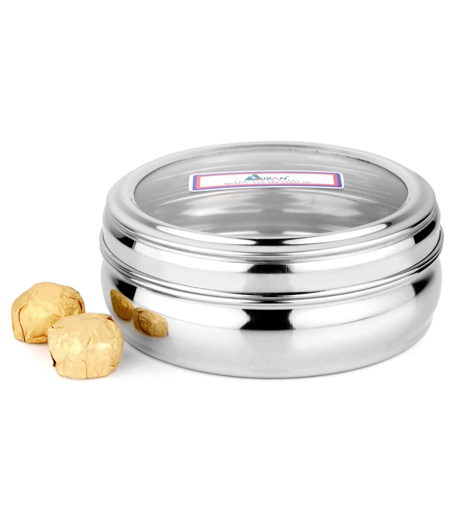 Buy Airan Round 1 L Glass Lid Storage Box Online - Containers & Jars ...
