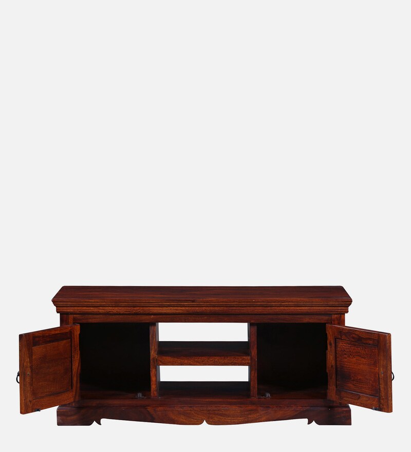 Buy Airavana Sheesham Wood TV Console for TVs up to 43\ In Honey Oak ...