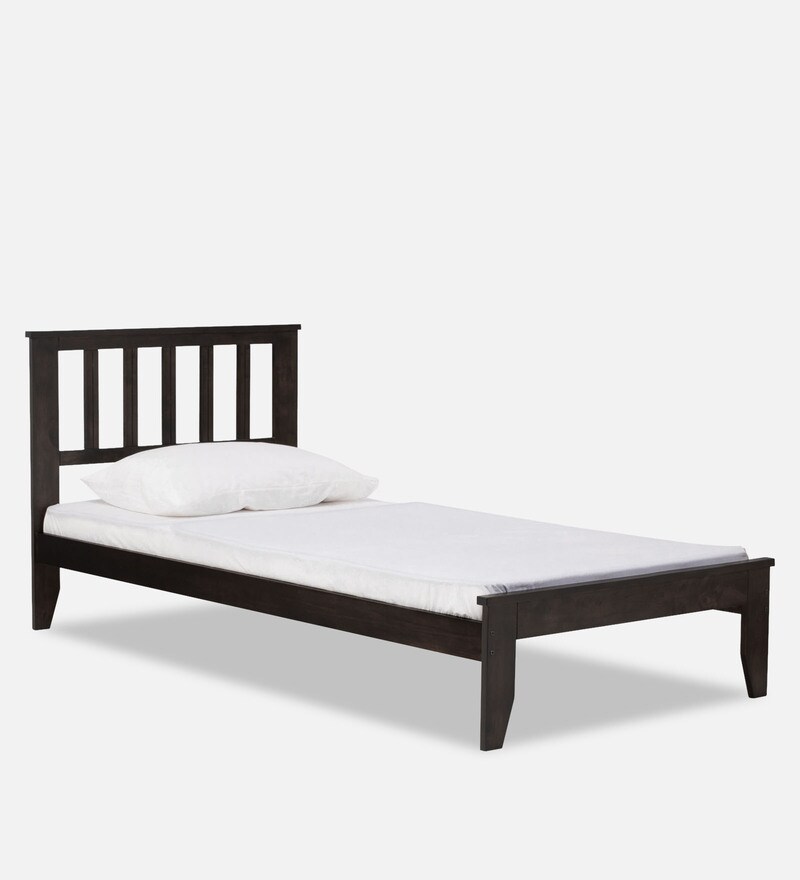 Buy Aiya Solid Wood Single Bed in Warm Chestnut Finish Online - Mission ...