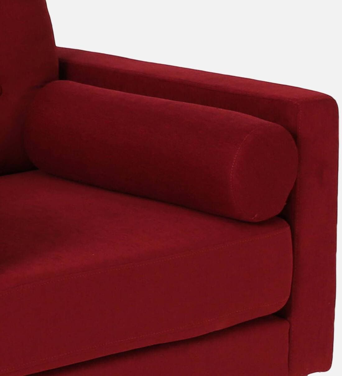 Buy Alaine Fabric 1 Seater Sofa In Garnet Red Colour By Casacraft ...