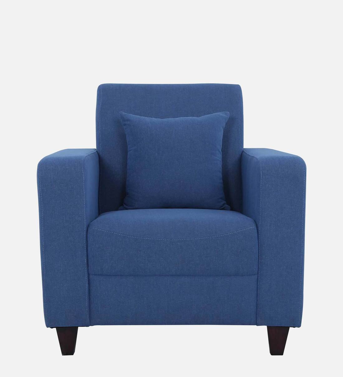 Buy Alba Fabric 1 Seater Sofa In Denim Blue Colour By Woodsworth Online ...